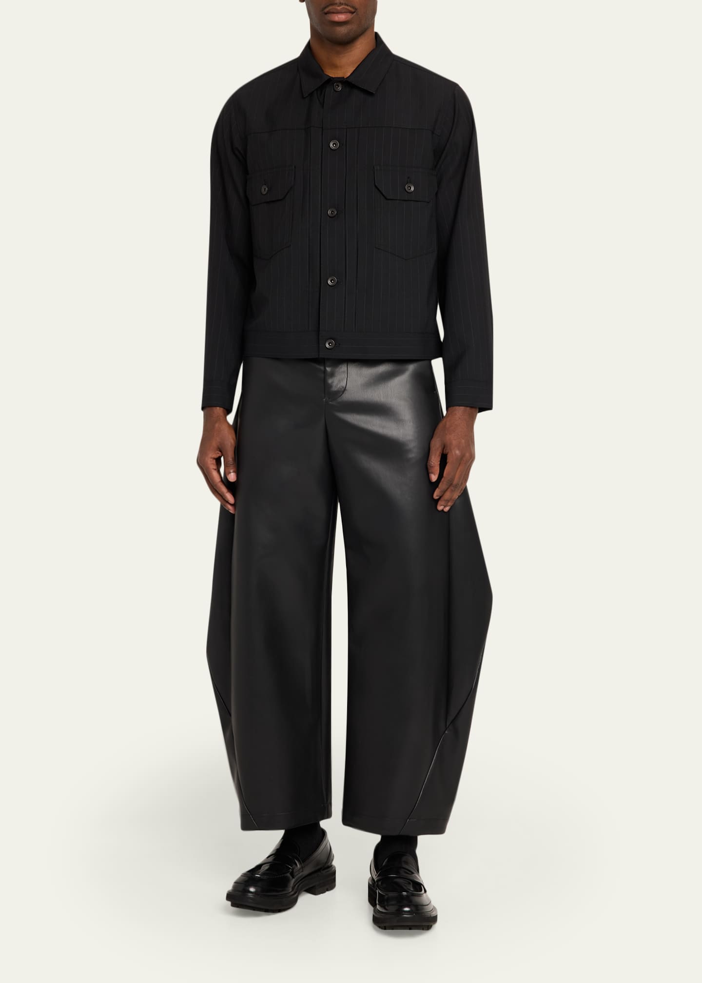 SACAI Chalk Stripe Jacket - Bergdorf Goodman