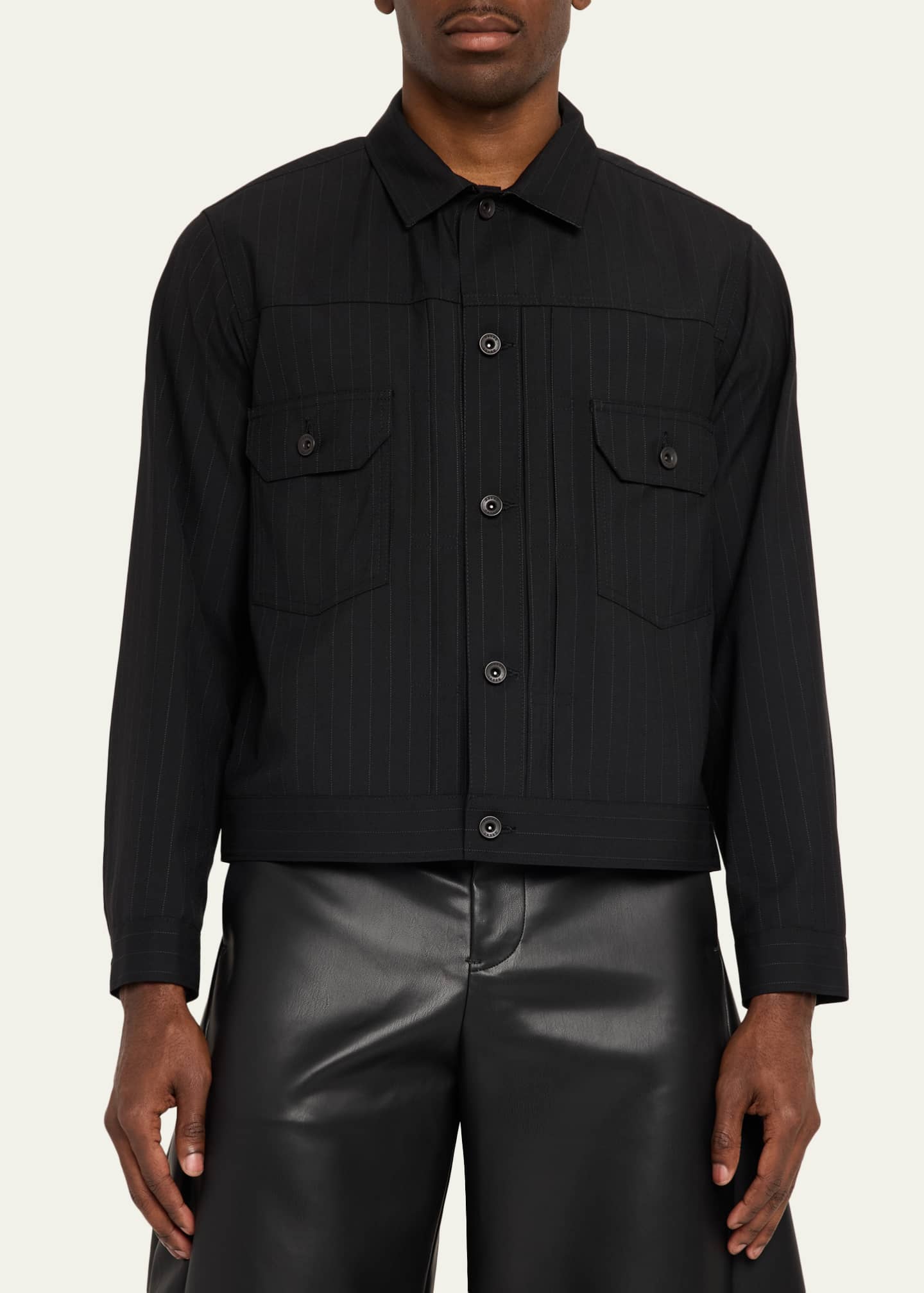 SACAI Chalk Stripe Jacket - Bergdorf Goodman