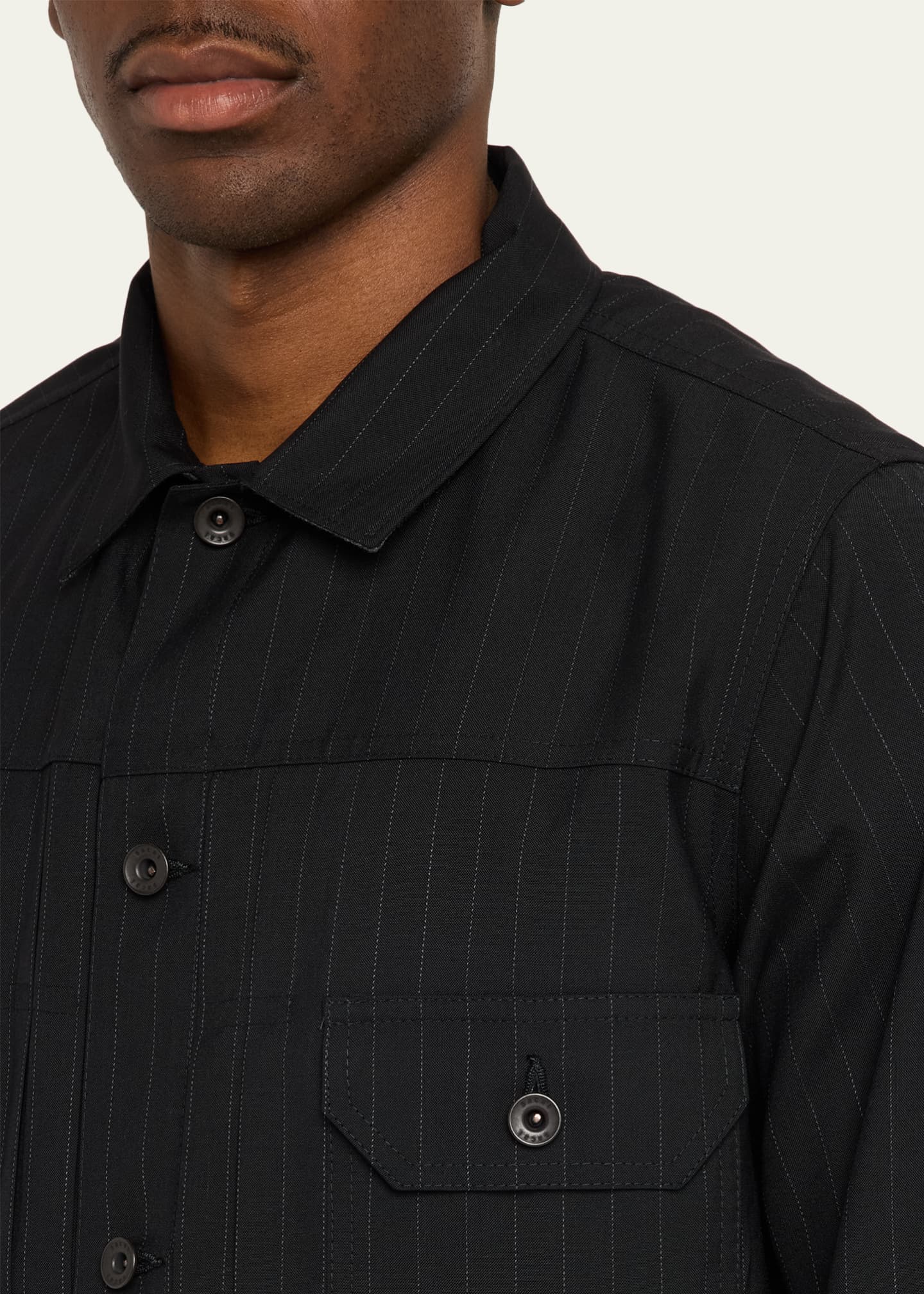 SACAI Chalk Stripe Jacket - Bergdorf Goodman
