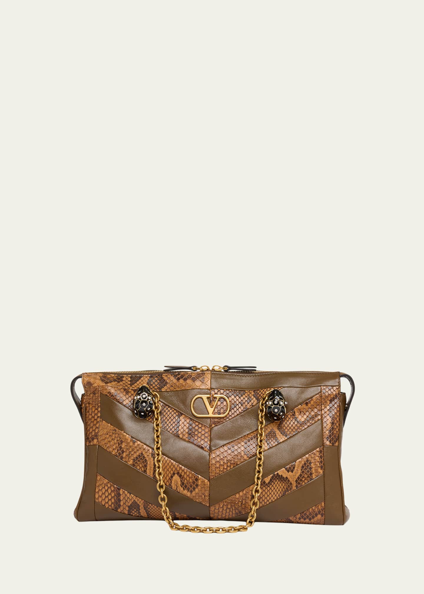 Valentino Garavani Panthea Medium Patchwork Chevron Shoulder Bag ...