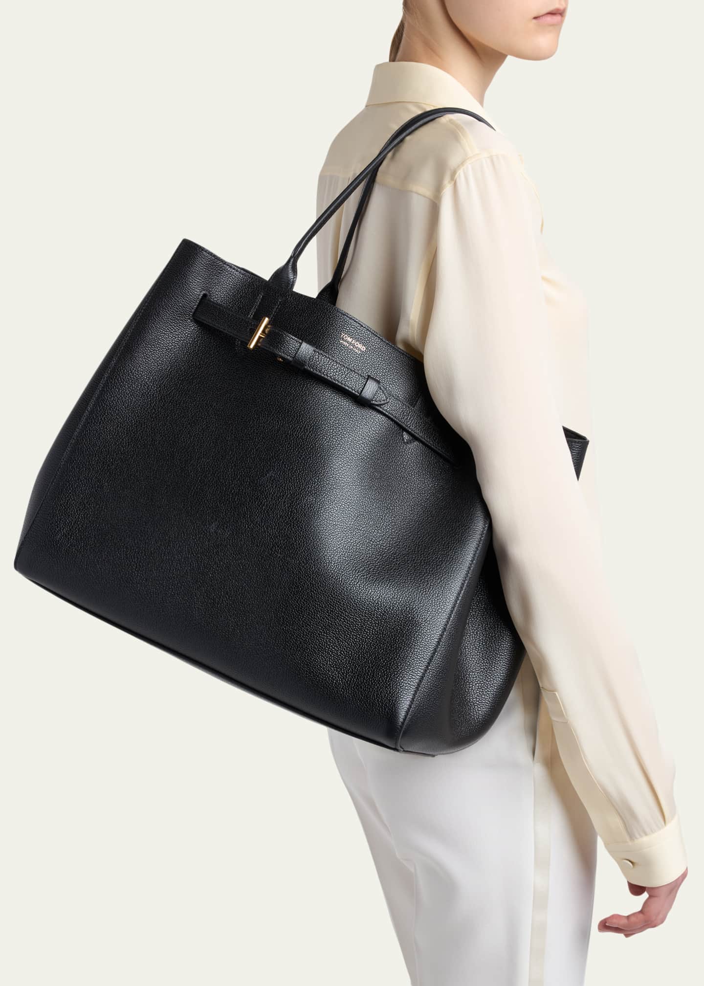 TOM FORD Audrey Large Grained Leather Tote Bag - Bergdorf Goodman