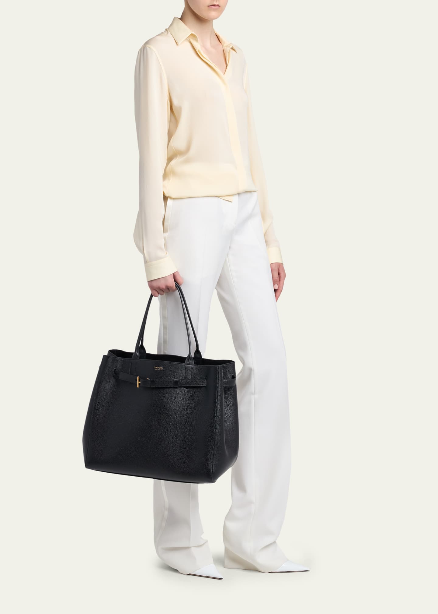 TOM FORD Audrey Large Grained Leather Tote Bag - Bergdorf Goodman