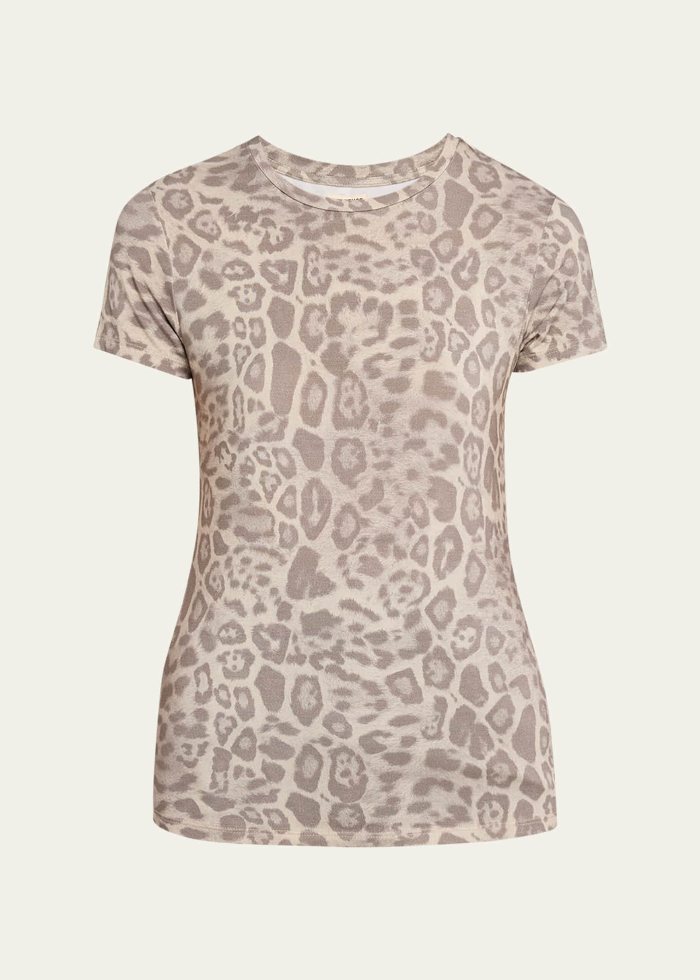 L'Agence Ressi Short-Sleeve Leopard Tee - Bergdorf Goodman