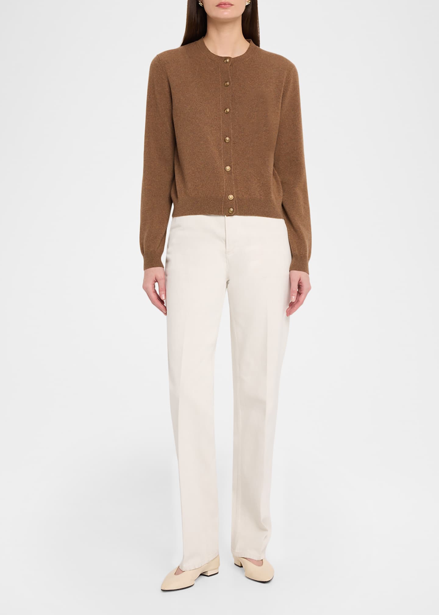 Loro Piana Classic Baby Cashmere Crewneck Cardigan - Bergdorf Goodman