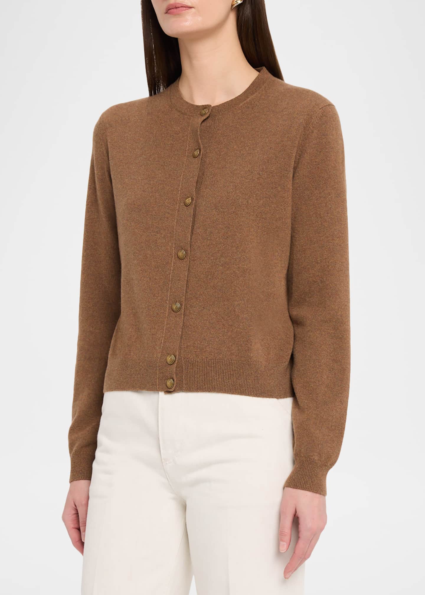 Loro Piana Classic Baby Cashmere Crewneck Cardigan - Bergdorf Goodman