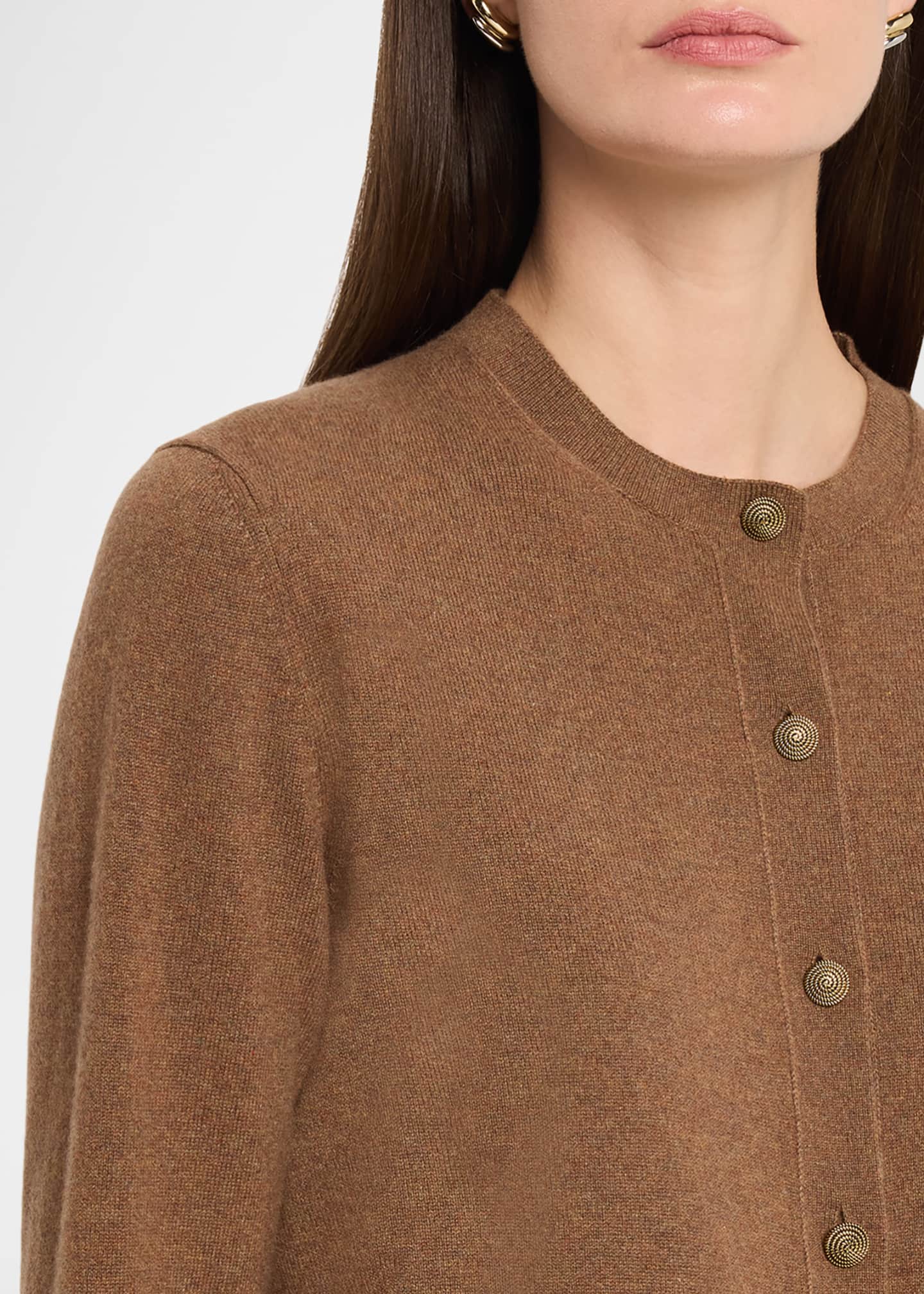 Loro Piana Classic Baby Cashmere Crewneck Cardigan - Bergdorf Goodman