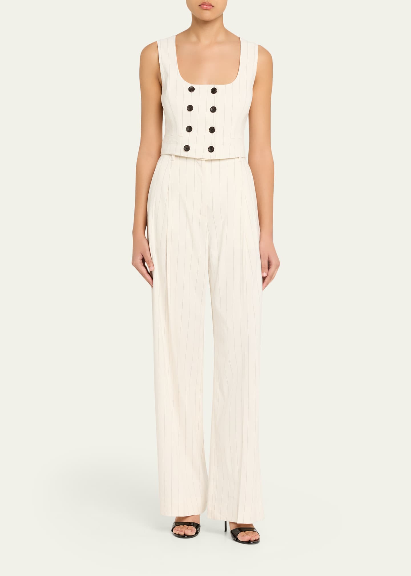 A.L.C. Darcy Pinstripe Cropped Vest - Bergdorf Goodman