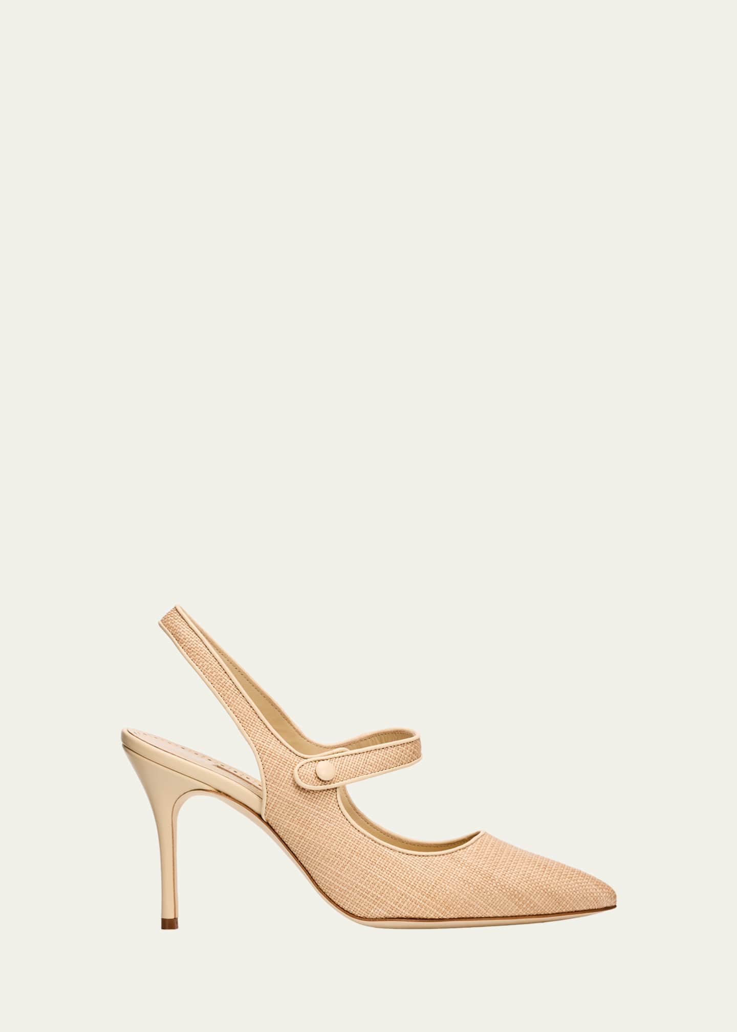 Manolo Blahnik 50mm Camparisli Mary Jane Slingback Pumps - Bergdorf Goodman