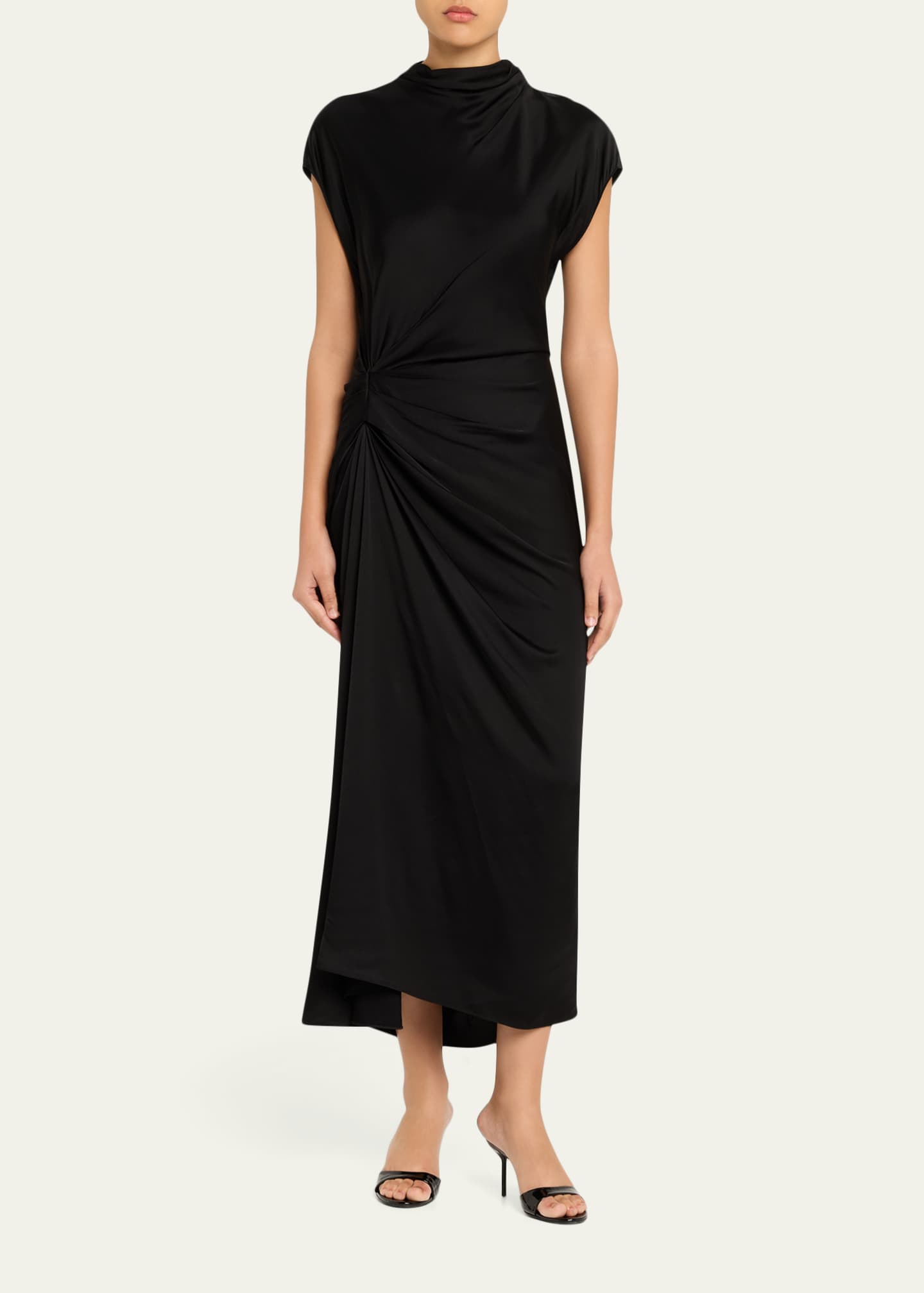A.L.C. Alma Draped Satin Viscose Dress - Bergdorf Goodman