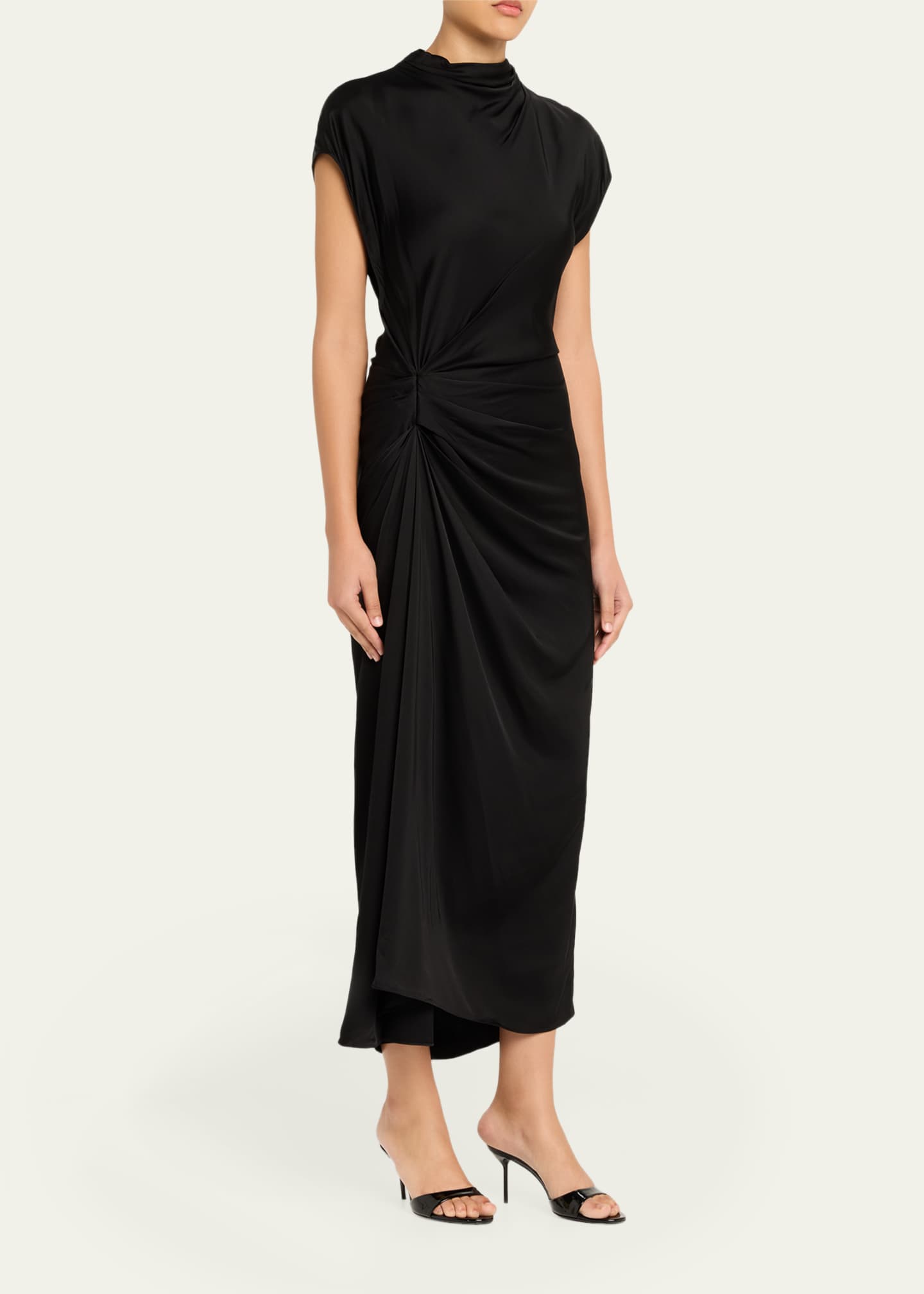 A.L.C. Alma Draped Satin Viscose Dress - Bergdorf Goodman