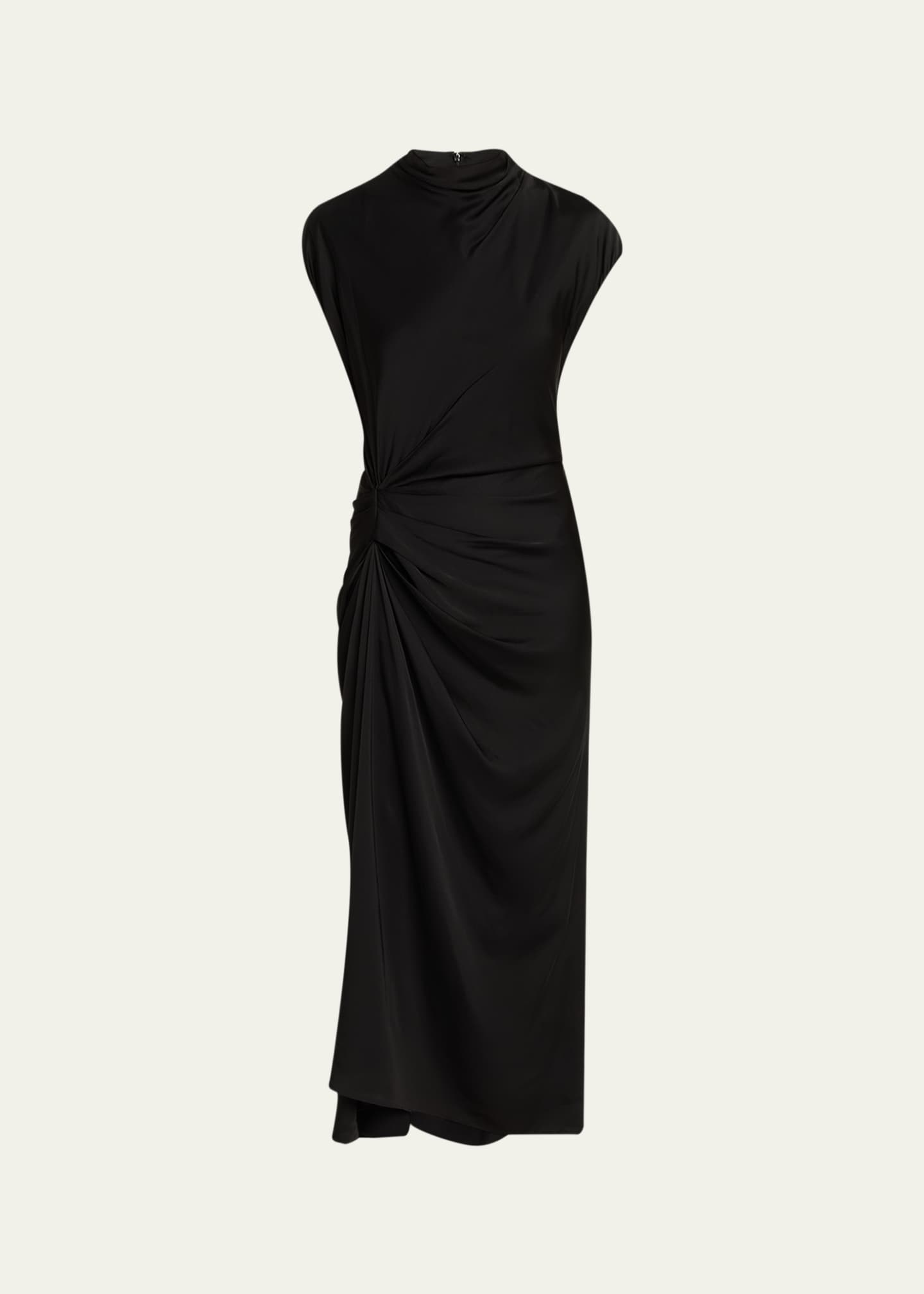 A.L.C. Alma Draped Satin Viscose Dress - Bergdorf Goodman