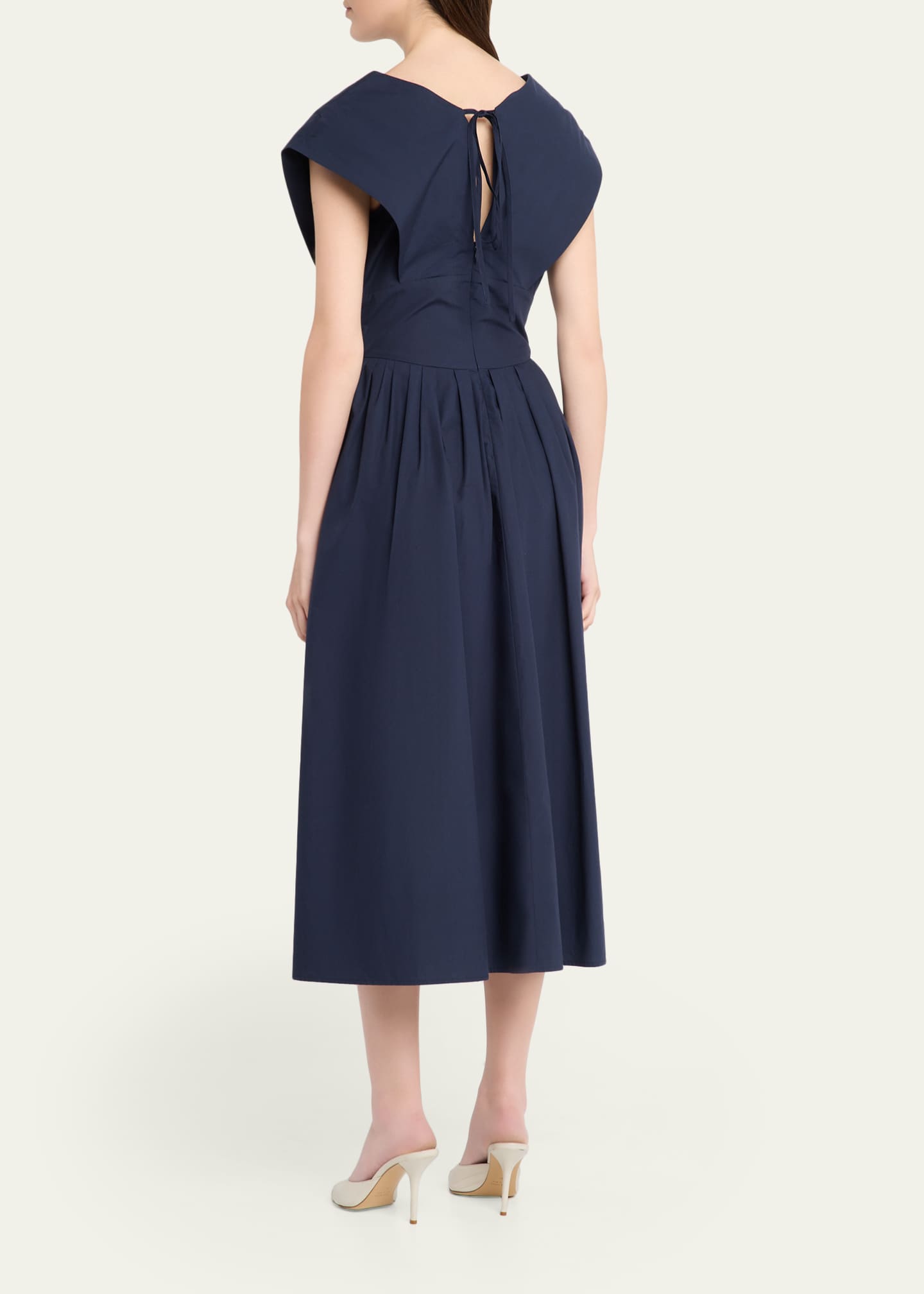 Rosie Assoulin In Full Bloom Pleated Taffeta Midi Dress - Bergdorf Goodman