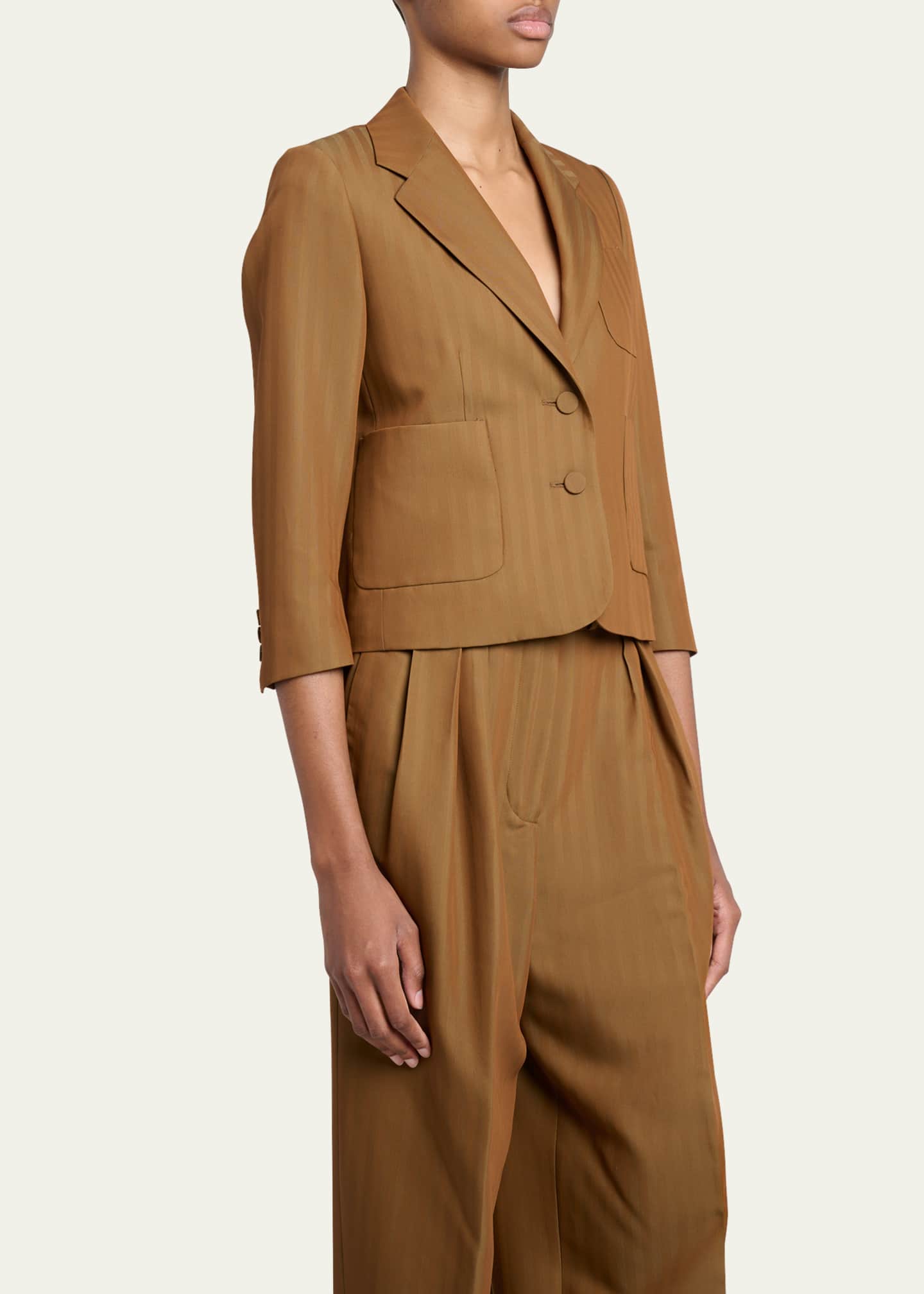Dries Van Noten Striped Jacquard Single-Breasted Jacket - Bergdorf Goodman