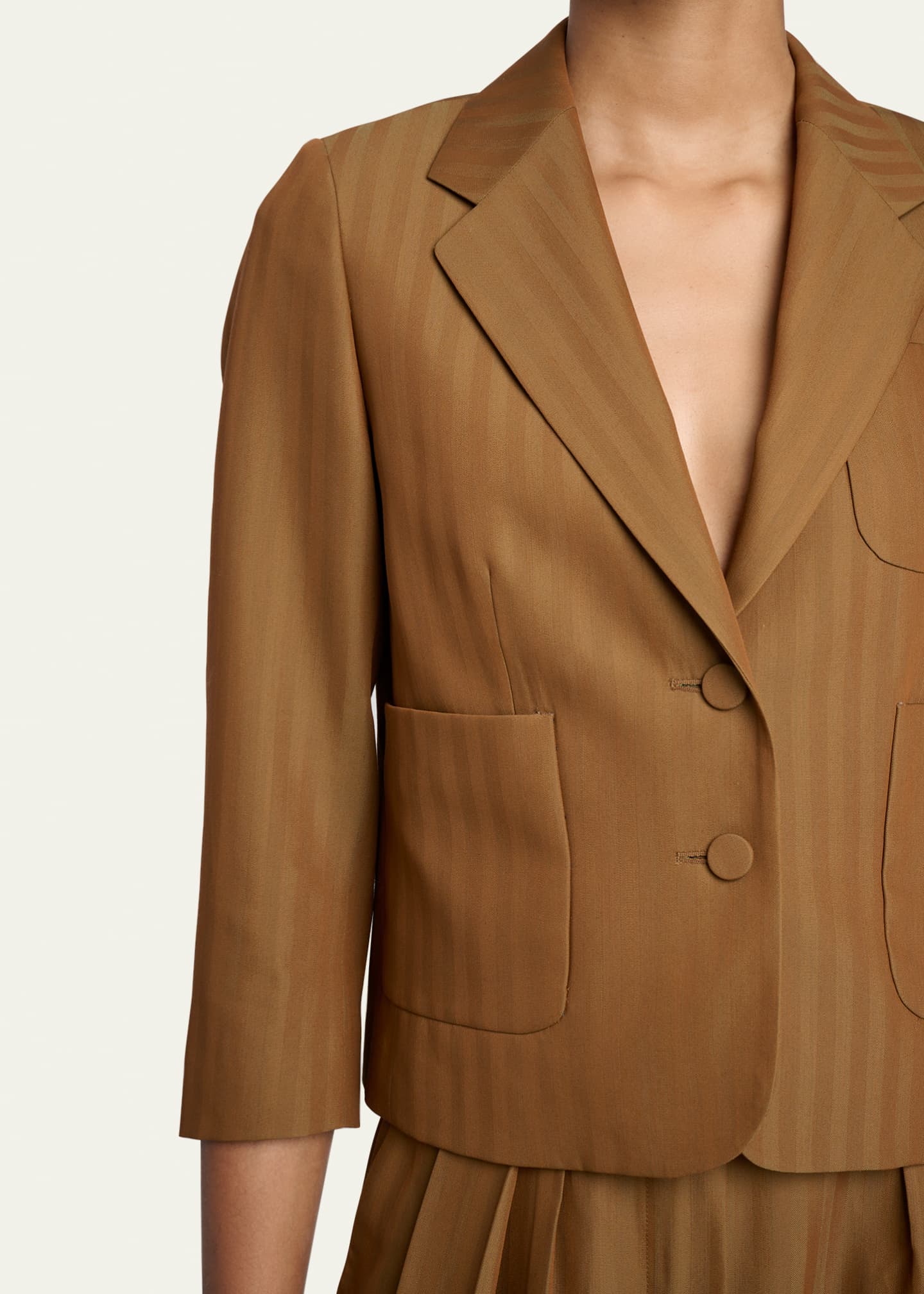 Dries Van Noten Striped Jacquard Single-Breasted Jacket - Bergdorf Goodman