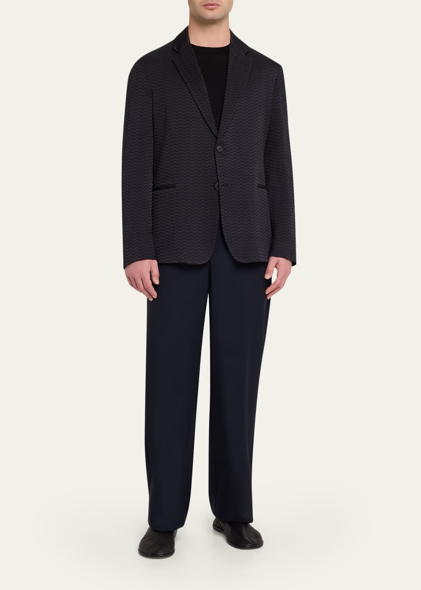 Giorgio Armani Men's Chevron Silk and Wool Sport Coat - Bergdorf Goodman