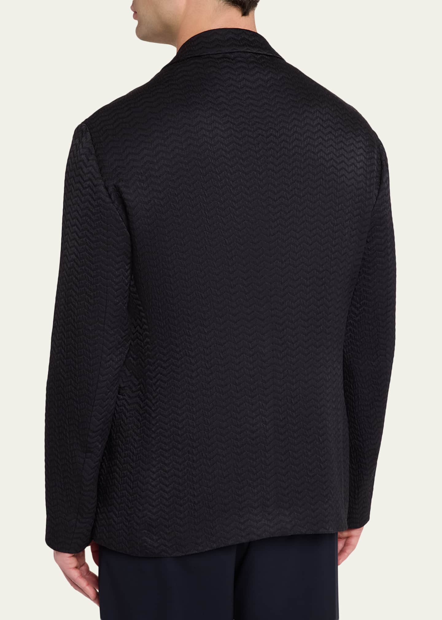 Giorgio Armani Men's Chevron Silk and Wool Sport Coat - Bergdorf Goodman