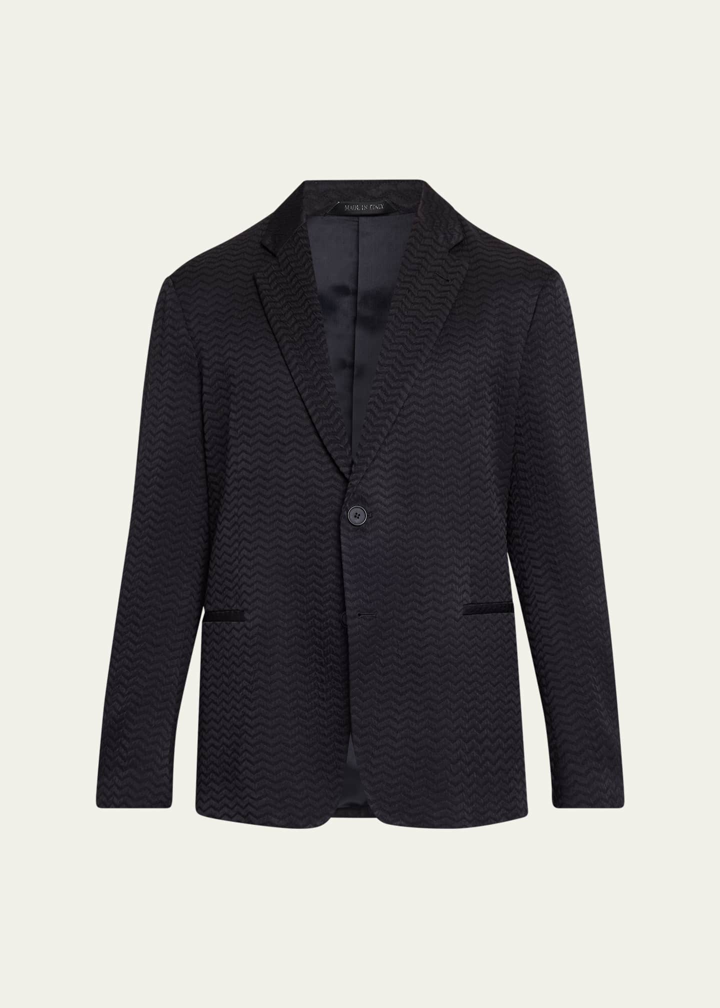 Giorgio Armani Men's Chevron Silk and Wool Sport Coat - Bergdorf Goodman