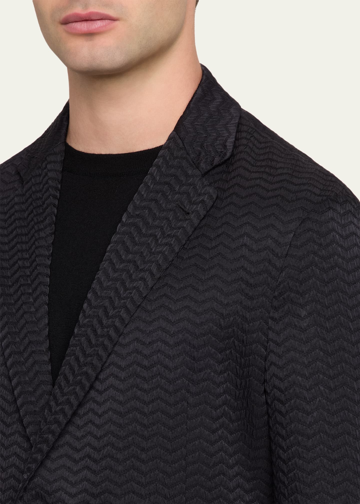 Giorgio Armani Men's Chevron Silk and Wool Sport Coat - Bergdorf Goodman