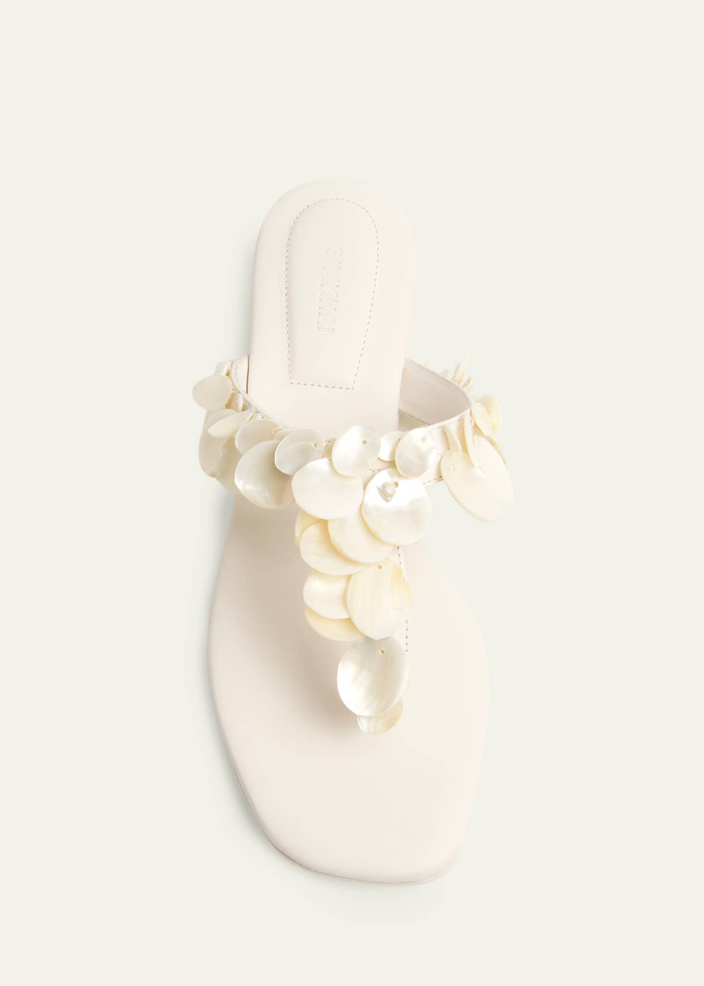 SIMKHAI Elin Shell Leather Thong Sandals - Bergdorf Goodman