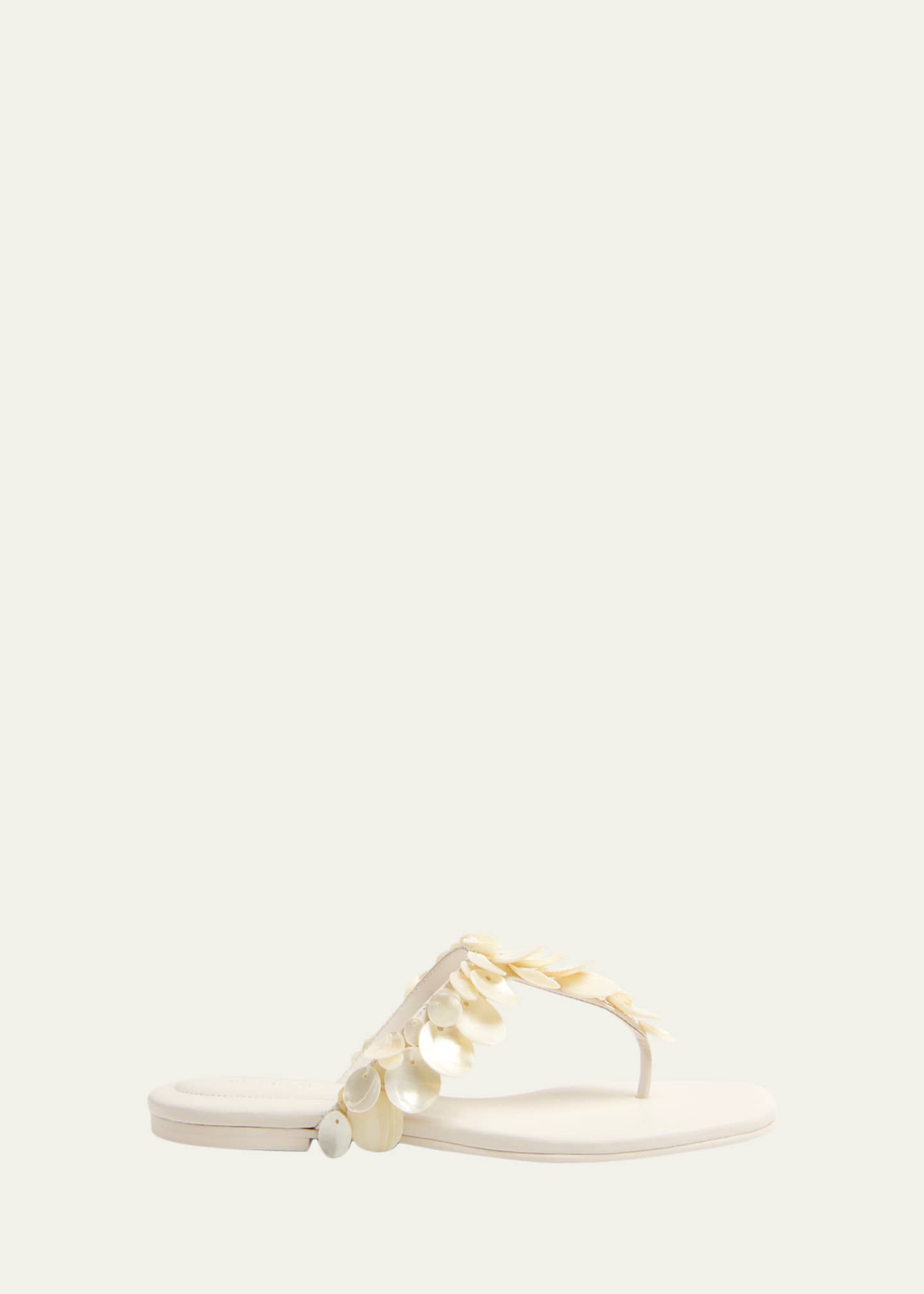 SIMKHAI Elin Shell Leather Thong Sandals - Bergdorf Goodman