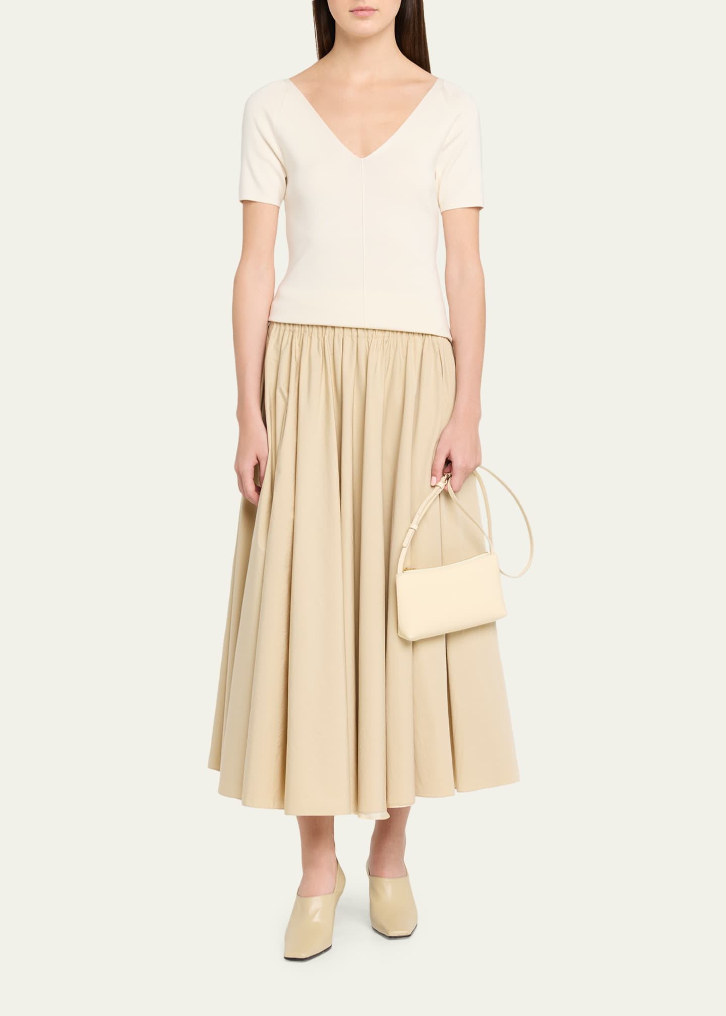Mansur Gavriel Gaia Mini Leather Crossbody Bag - Bergdorf Goodman