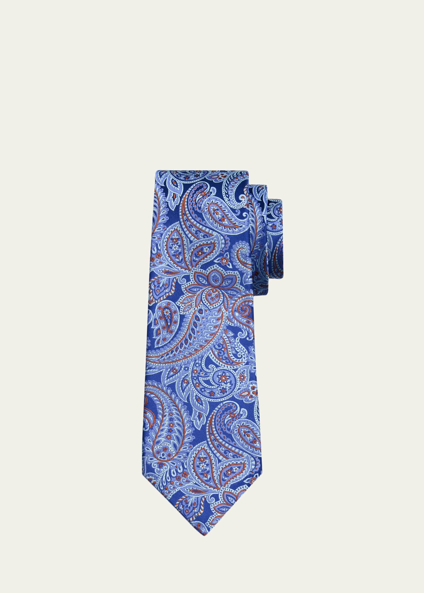 Kiton Men's Paisley Silk 7-Fold Tie - Bergdorf Goodman