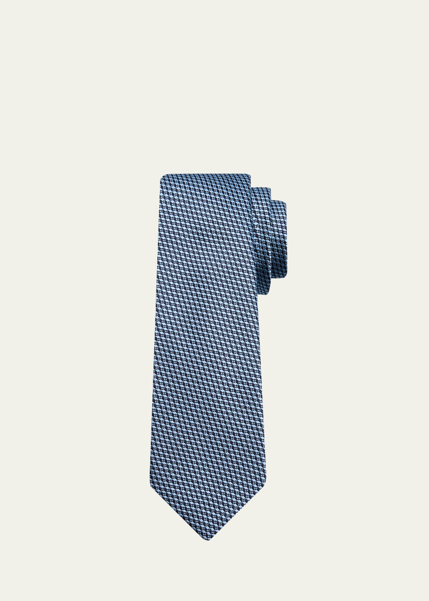 Kiton Men's Micro-Jacquard Silk 7-Fold Tie - Bergdorf Goodman