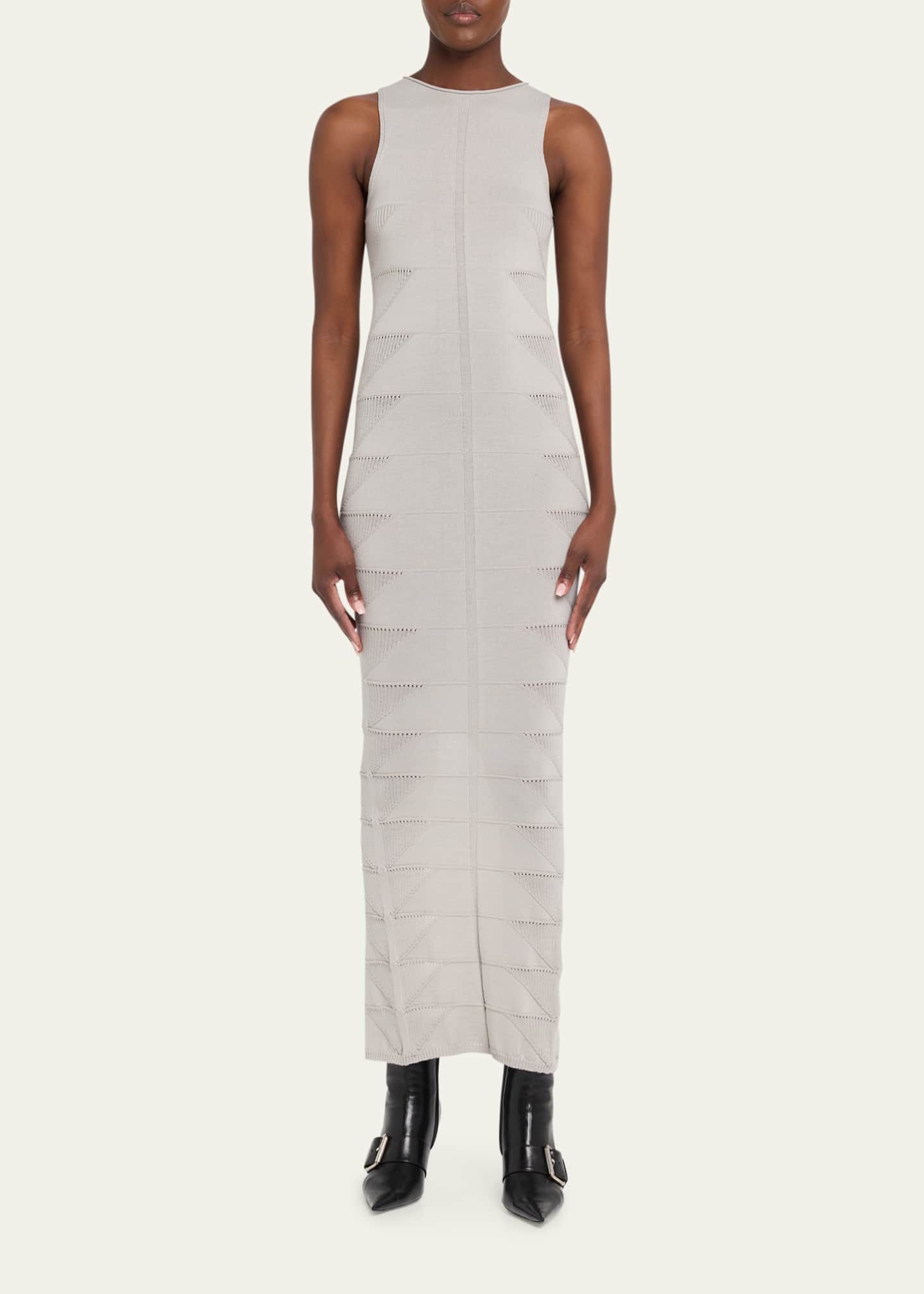 Rick Owens Geo Knit Sleeveless Maxi Dress - Bergdorf Goodman