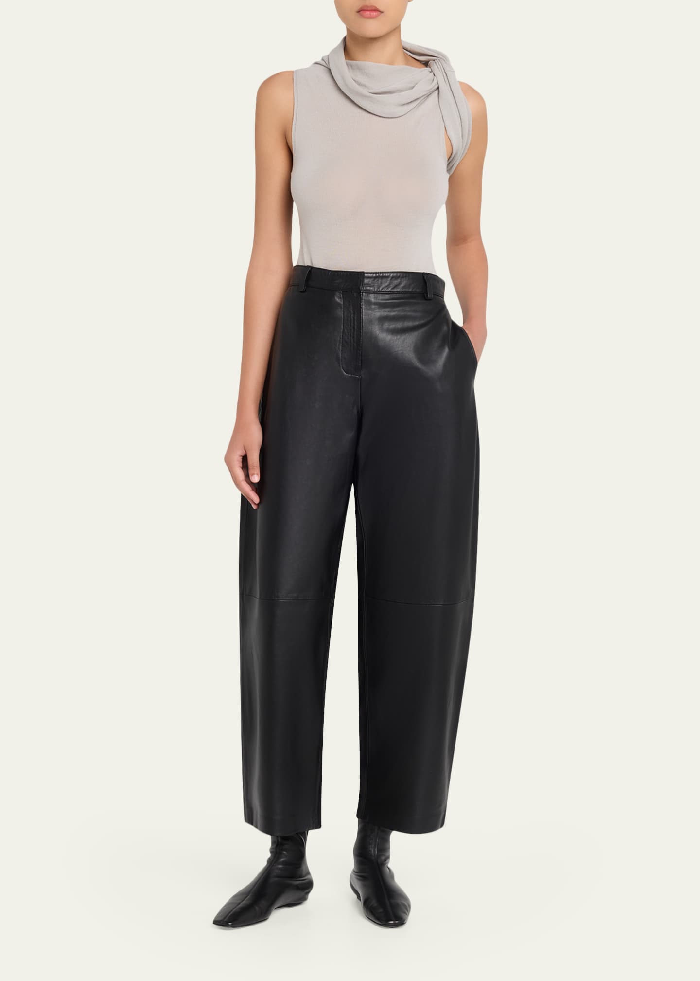 Rick Owens Twisted Cowl-Neck Sleeveless Top - Bergdorf Goodman