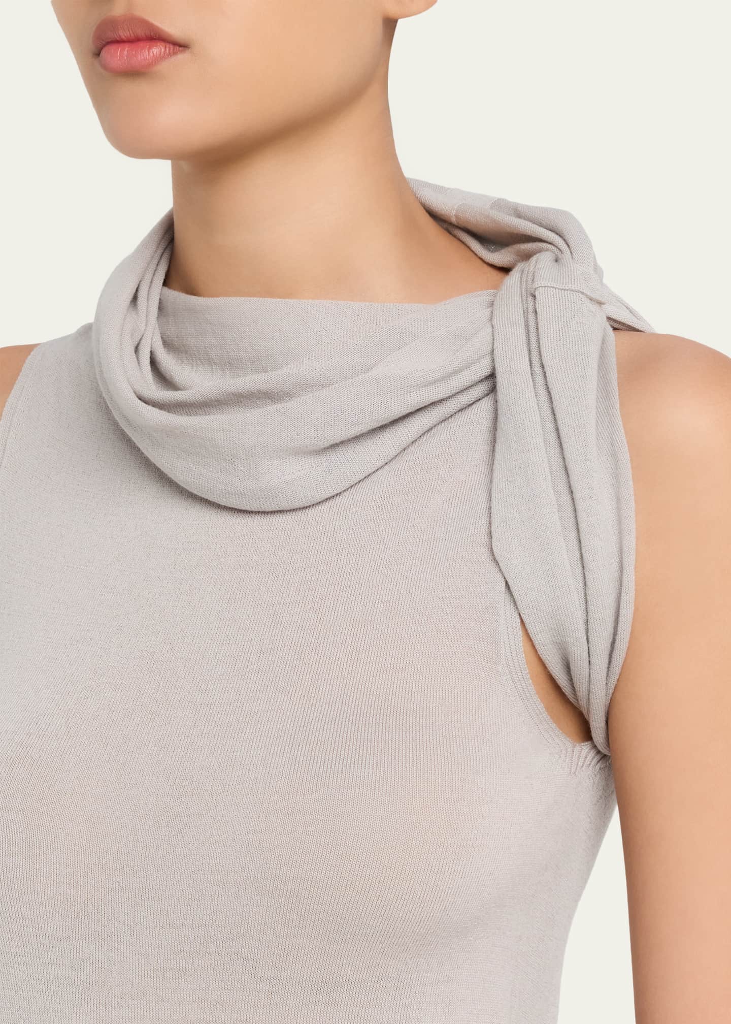 Rick Owens Twisted Cowl-Neck Sleeveless Top - Bergdorf Goodman