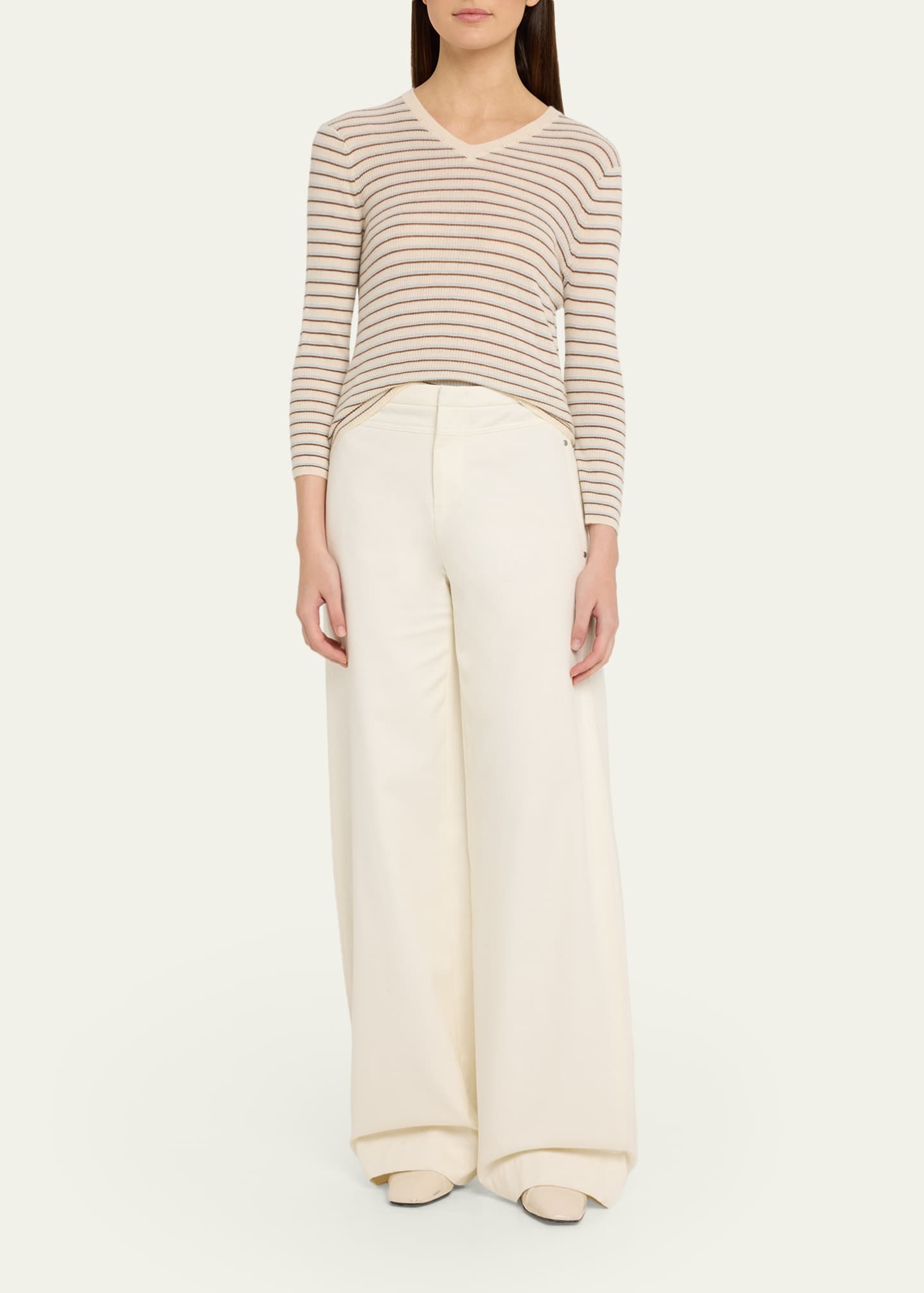 Vince Double-Waistband Wide-Leg Utility Pants - Bergdorf Goodman