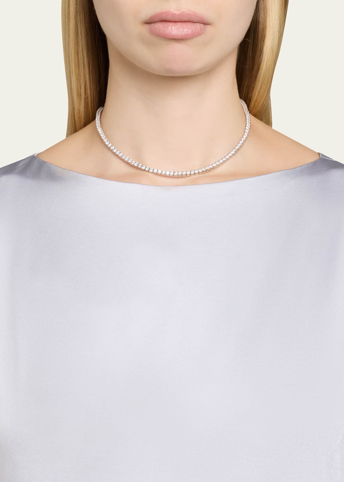 Shashi Medium Diamond Tennis Necklace - Bergdorf Goodman