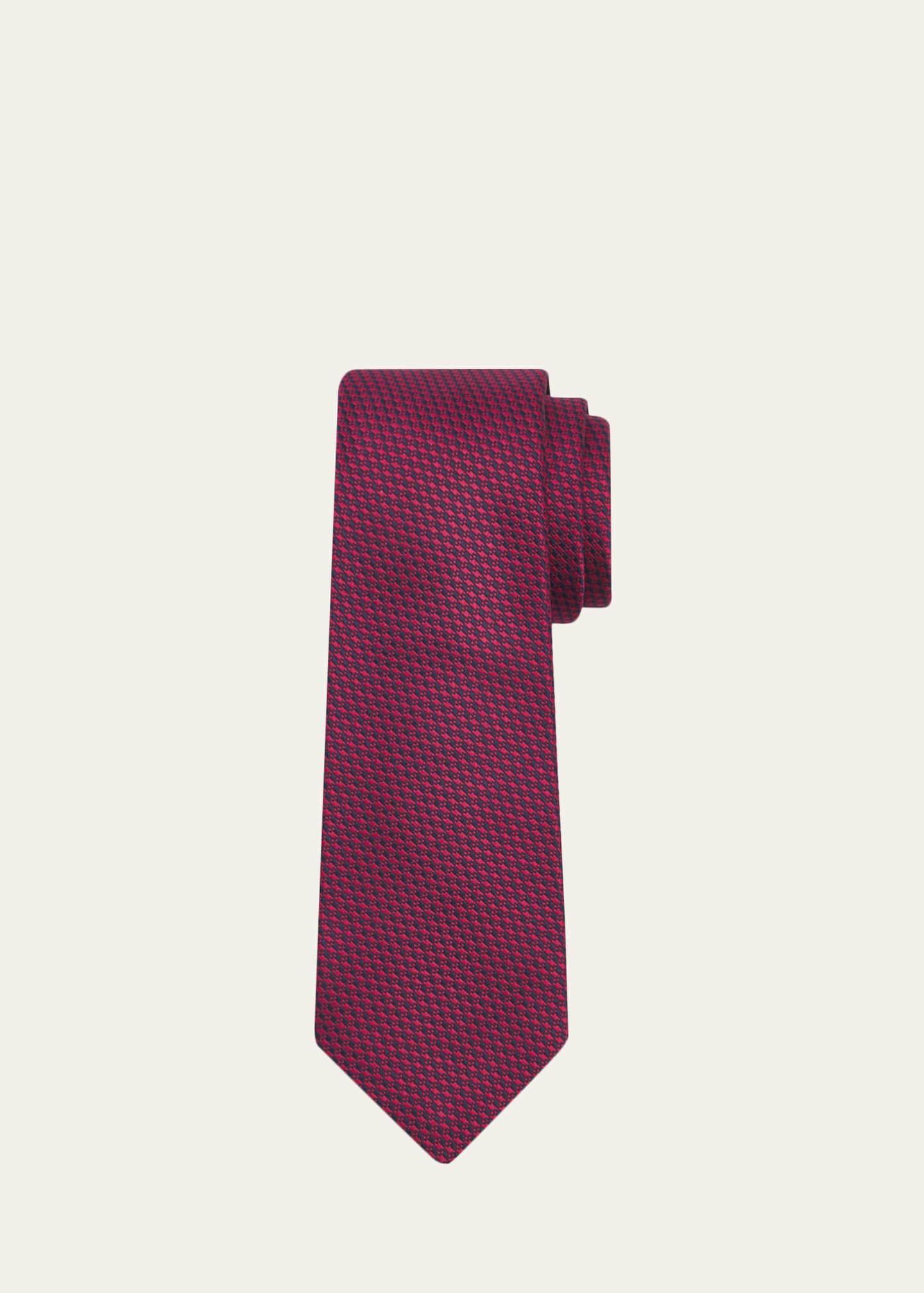 Kiton Men's Micro-Jacquard Silk 7-Fold Tie - Bergdorf Goodman