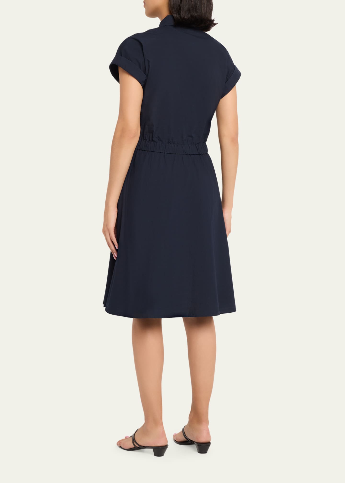 Officine Generale Anae Short-Sleeve Cotton Voile Mini Dress - Bergdorf ...