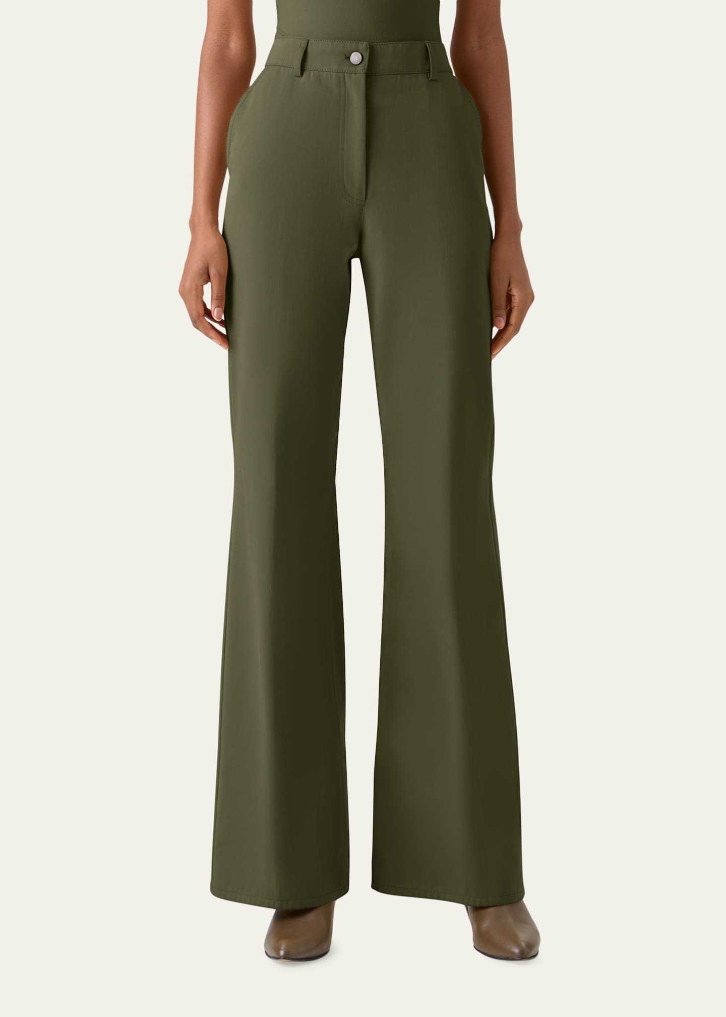 Akris punto Celia Denim Bootcut-Leg Pants - Bergdorf Goodman