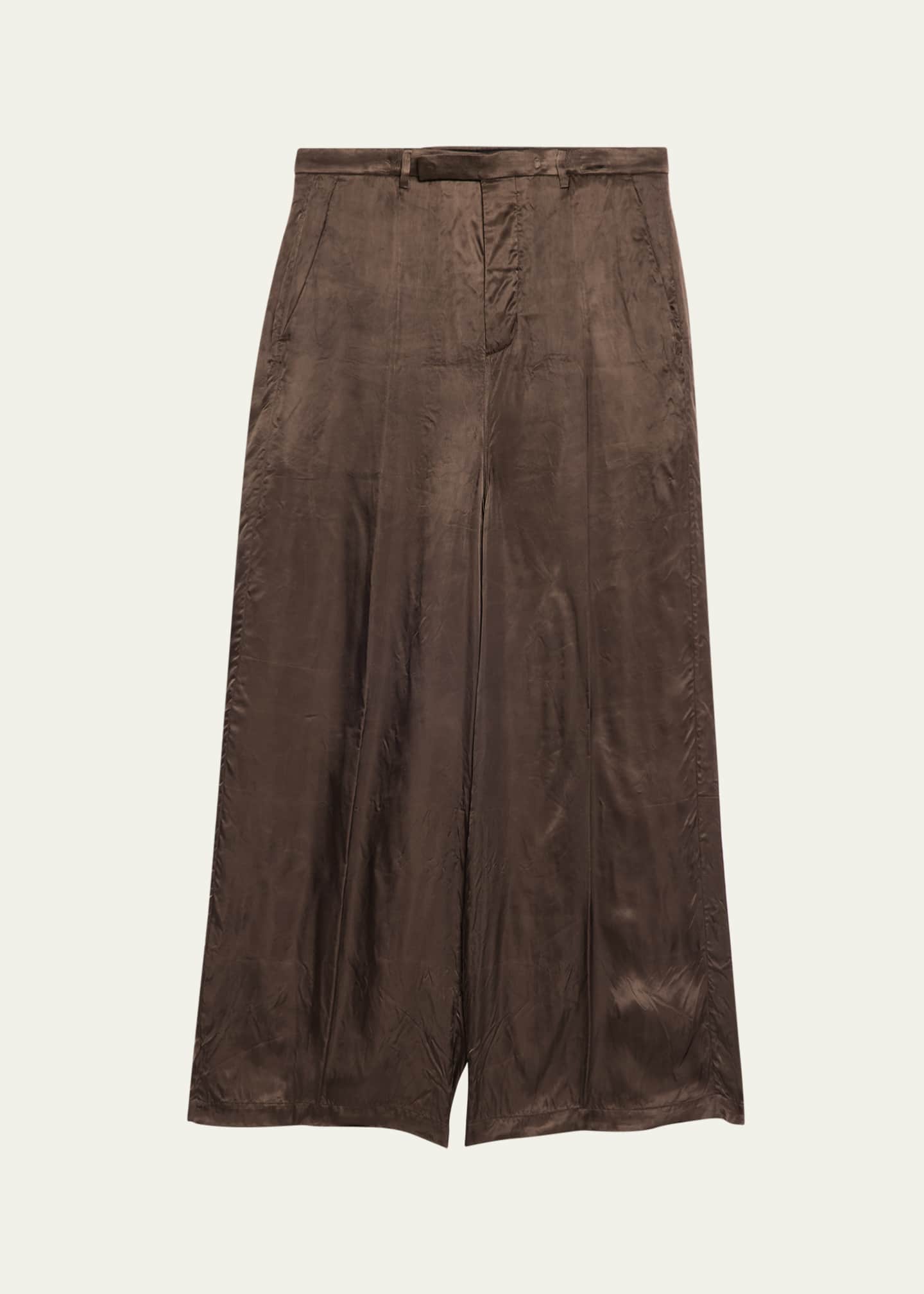 Rick Owens Satin Wide-Leg Pants - Bergdorf Goodman