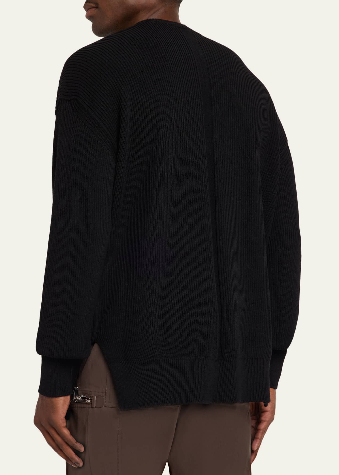 Rick Owens Men's Fisherman Knit Wool Sweater - Bergdorf Goodman