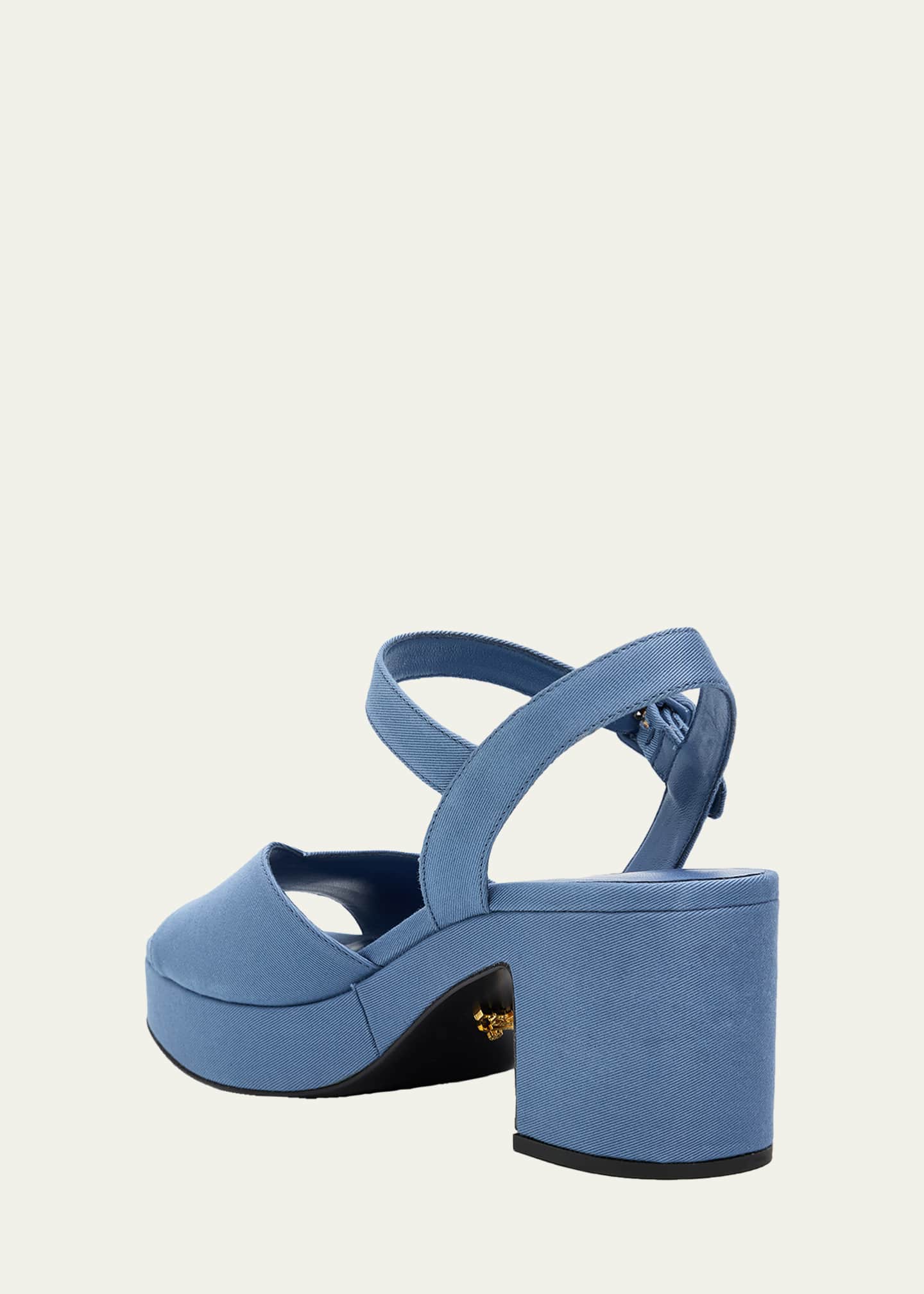 Prada 65mm Canvas Platform Sandals - Bergdorf Goodman