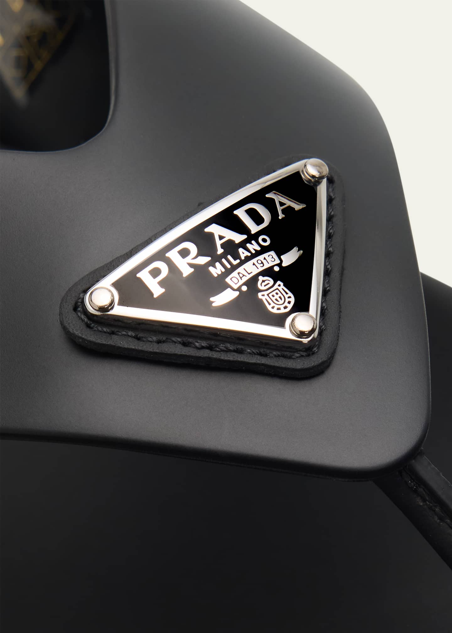Prada Men's Enameled Triangle Logo Rubber Thong Sandals - Bergdorf Goodman