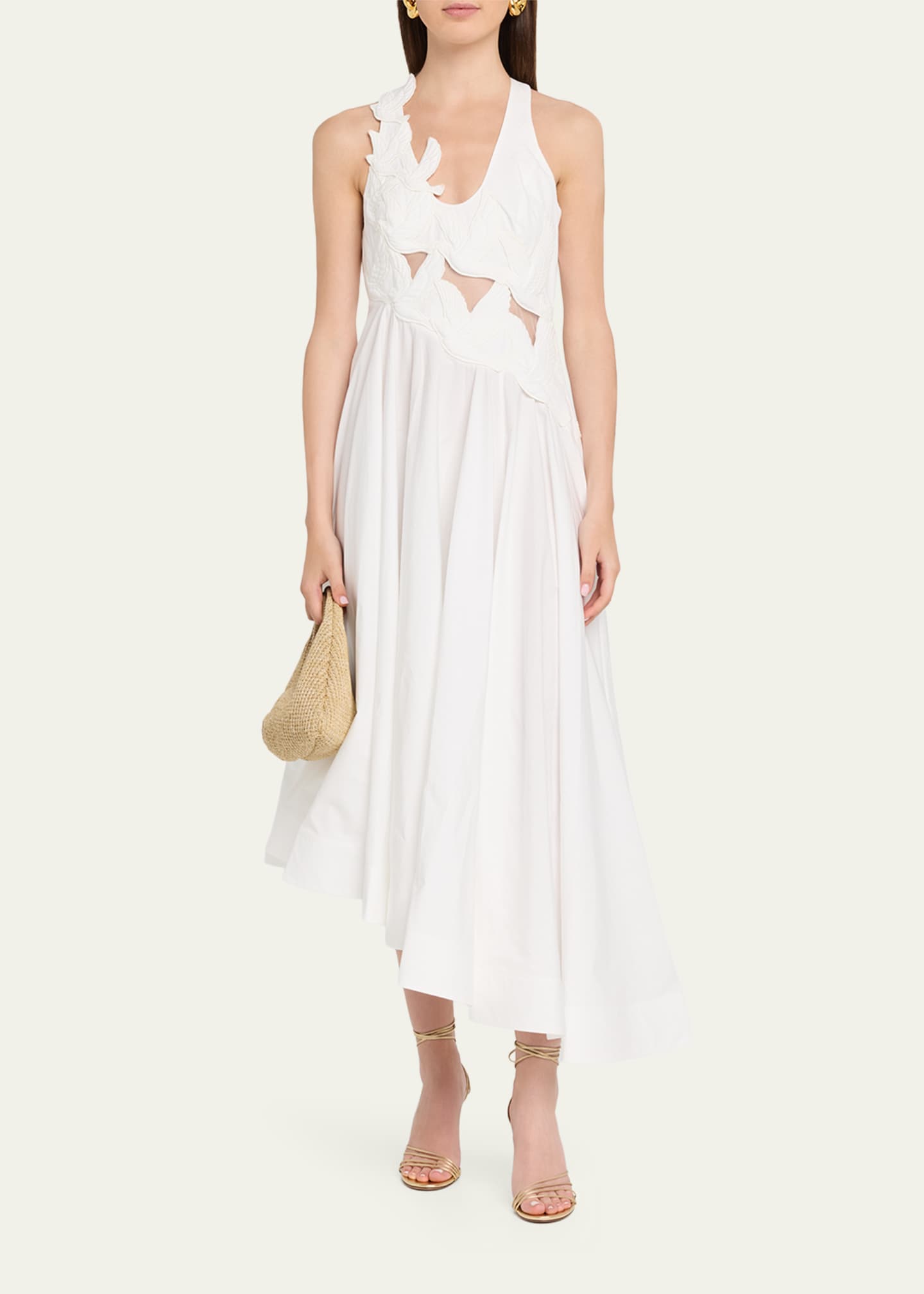Zimmermann Luna Appliqué Midi Dress - Bergdorf Goodman