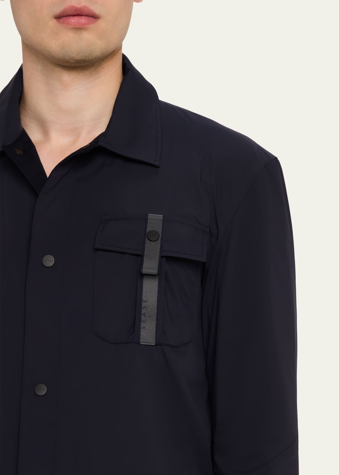 Sease Men's Jib Set Stretch Nylon Overshirt - Bergdorf Goodman