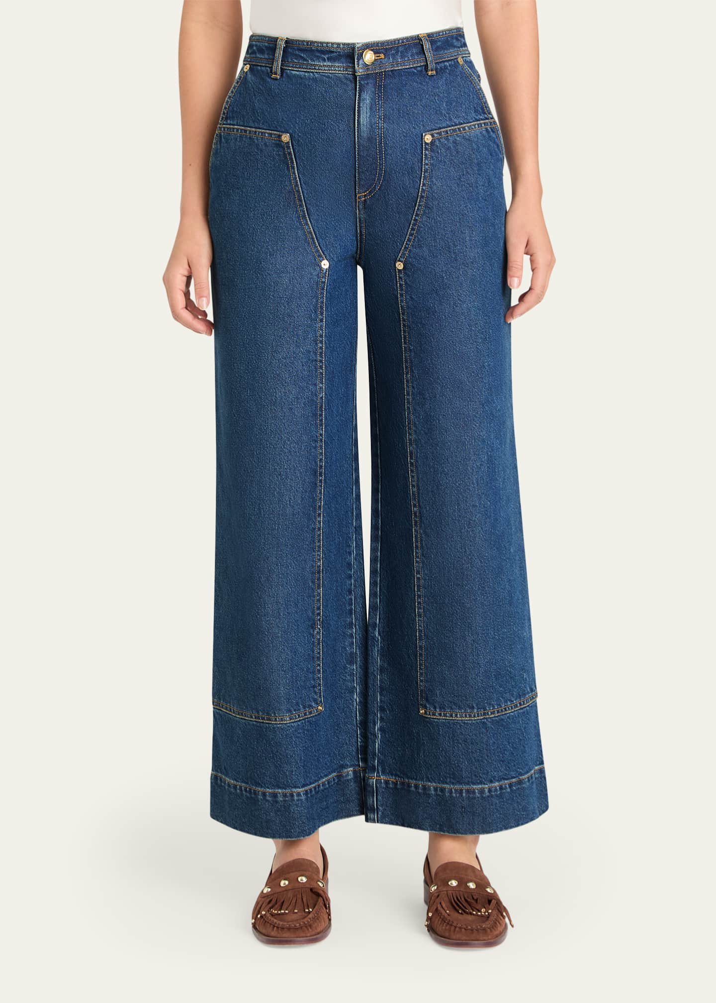 Cinq a Sept Ryker Wide-Leg Jeans - Bergdorf Goodman