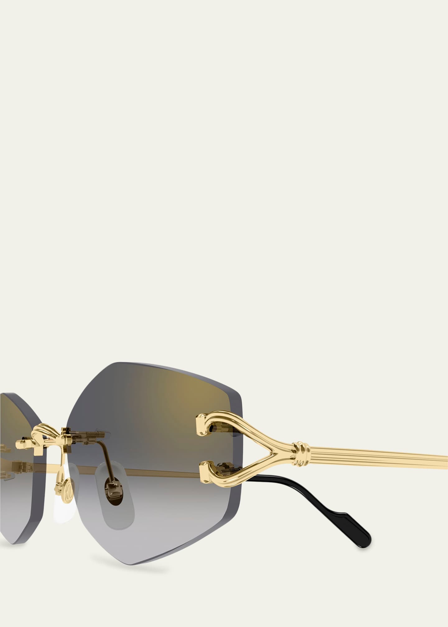 Cartier Decor Classic C de Cartier 56mm Rimless Geometric Metal ...