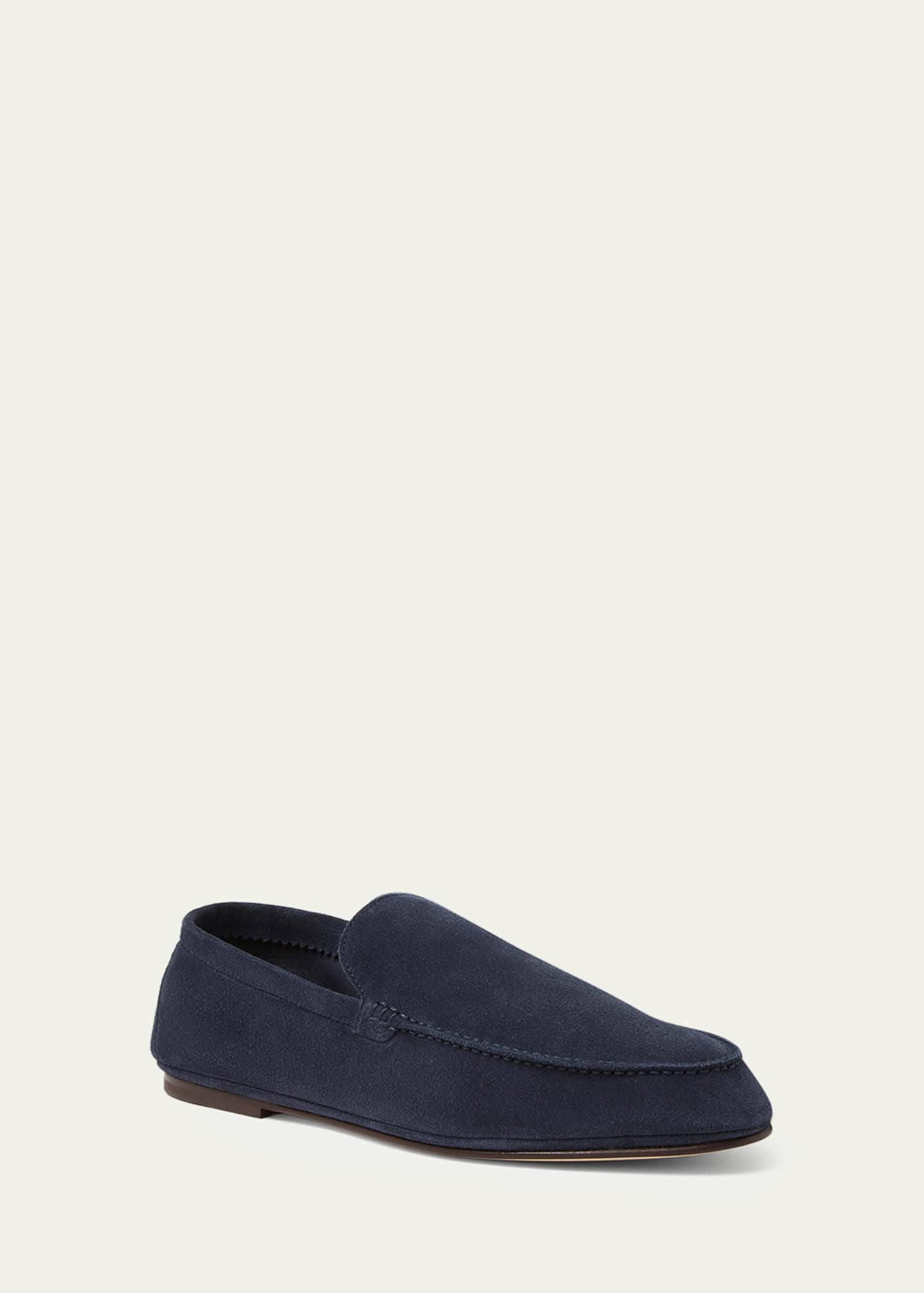 Loro Piana Men's Summer Anton Walk Suede Loafers - Bergdorf Goodman