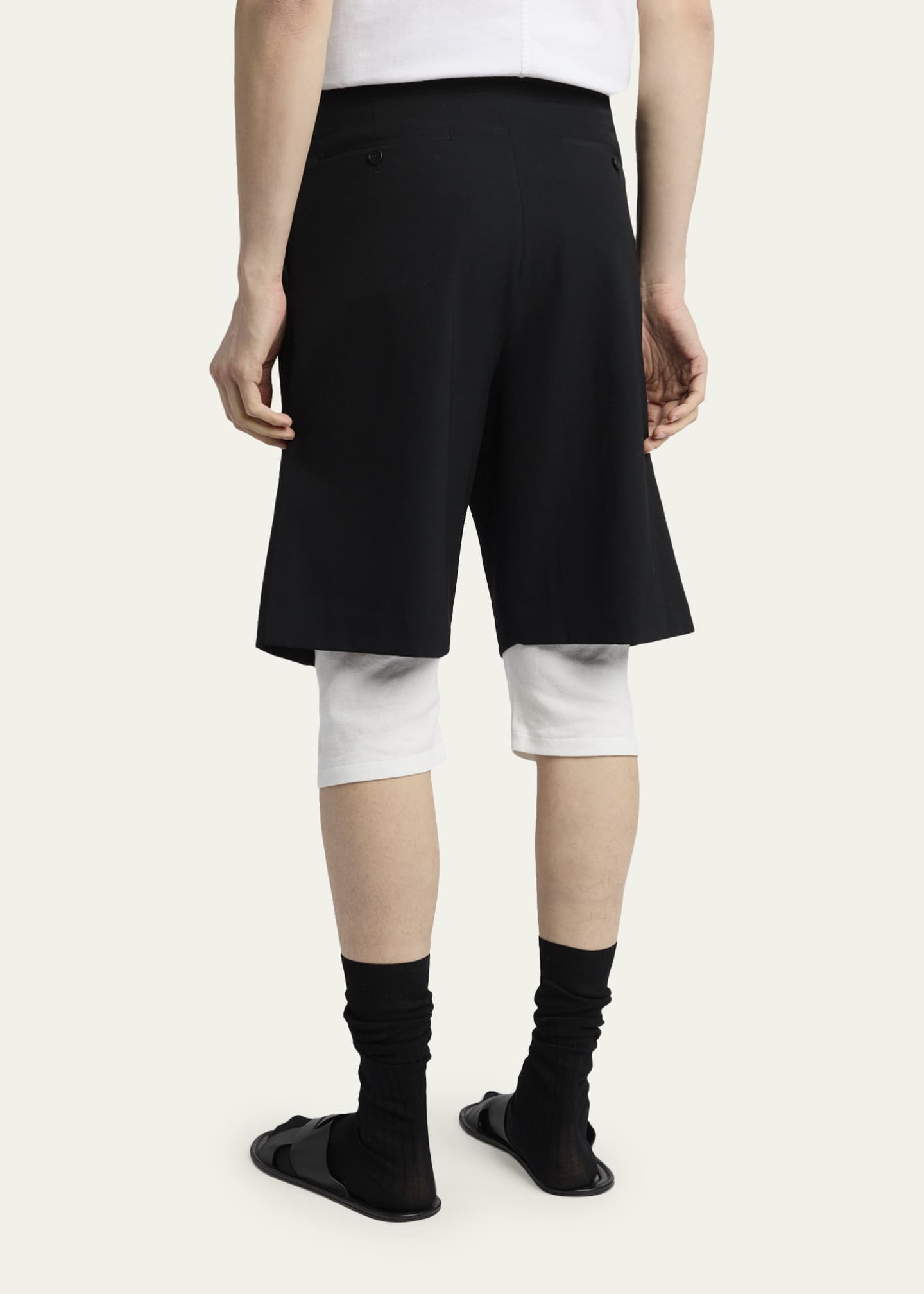 THE ROW Men's Sayed Pleated Wool Gabardine Shorts - Bergdorf Goodman