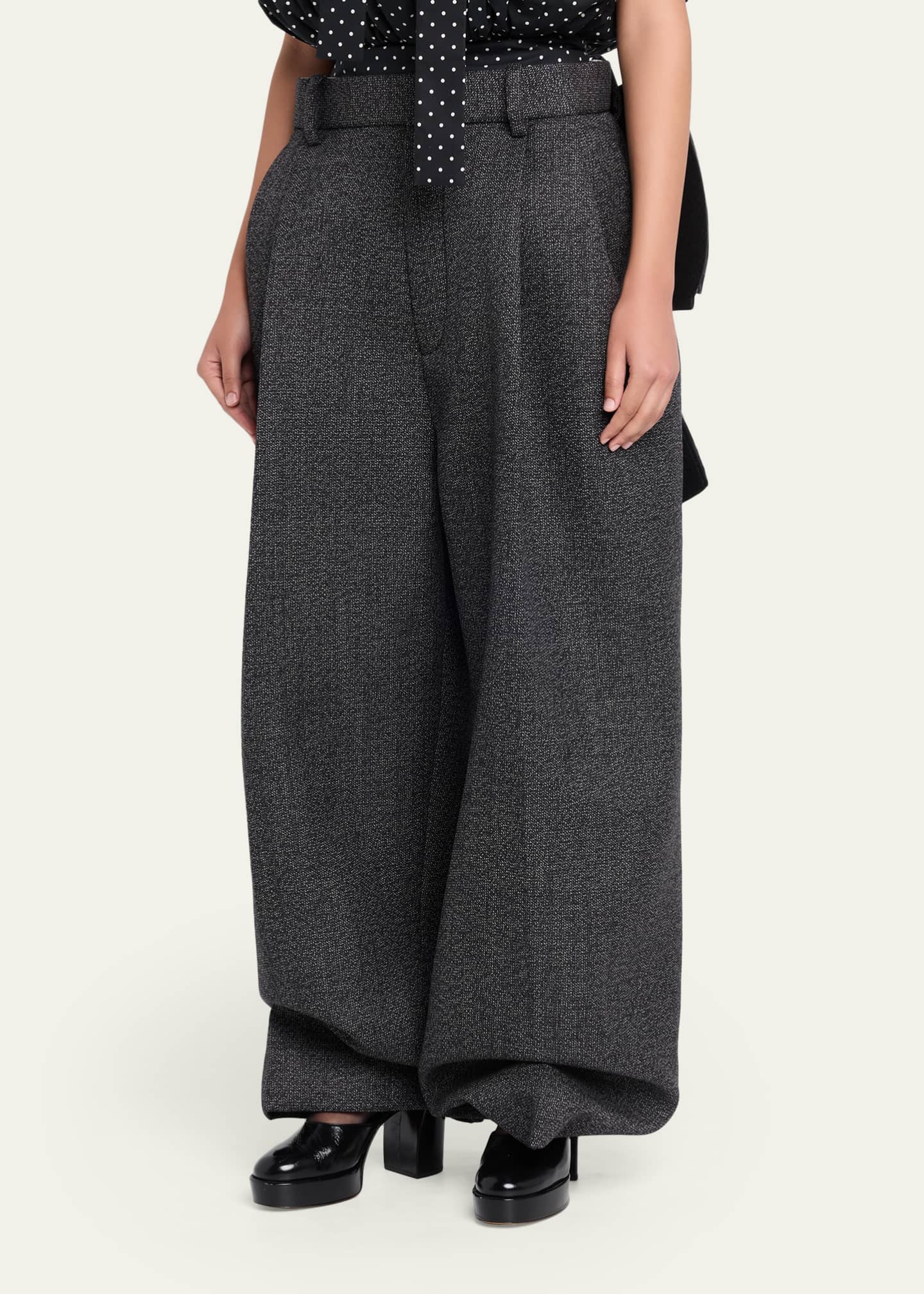 Marc Jacobs Runway Plaid Bow Back Wide-Leg Menswear Pants - Bergdorf ...