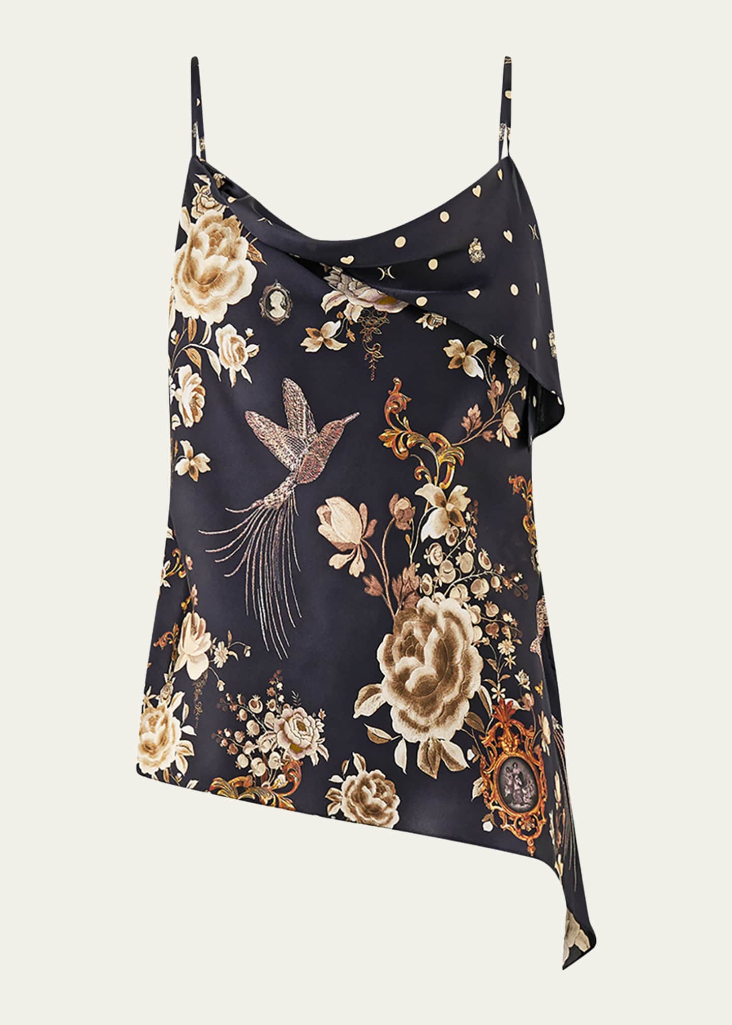 Camilla Flamenco Folklore Asymmetric Draped Top - Bergdorf Goodman