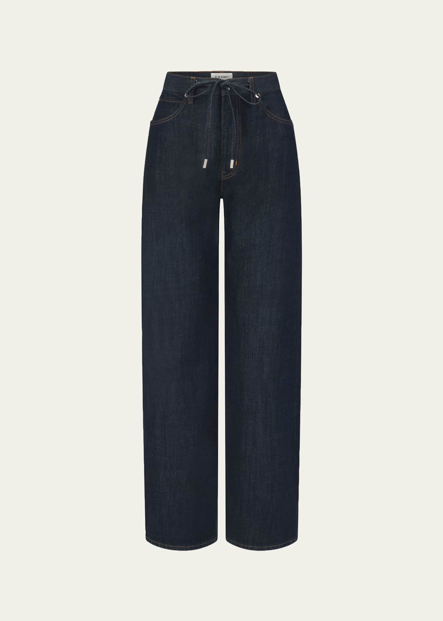 FRAME The Off-Duty Drawstring Bow Jeans - Bergdorf Goodman
