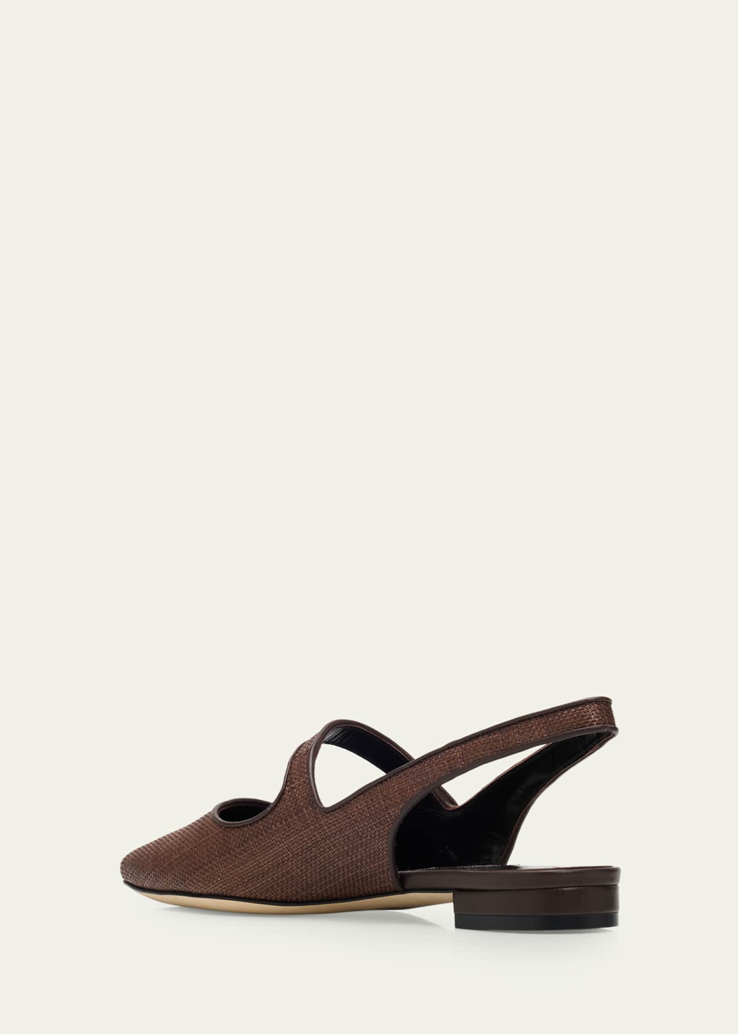Manolo Blahnik Campari Mary Jane Slingback Flats - Bergdorf Goodman