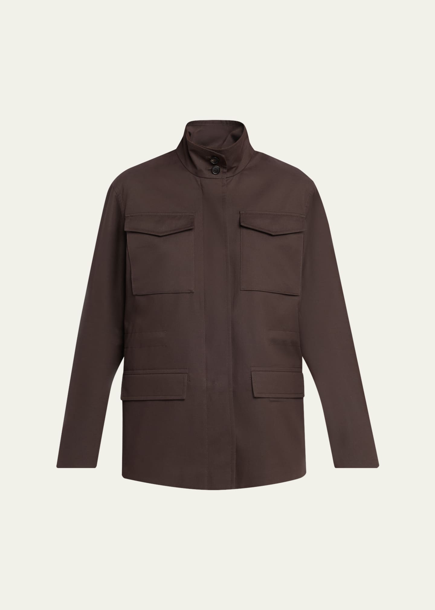THE ROW Floriane Cotton-Cashmere Utility Jacket - Bergdorf Goodman